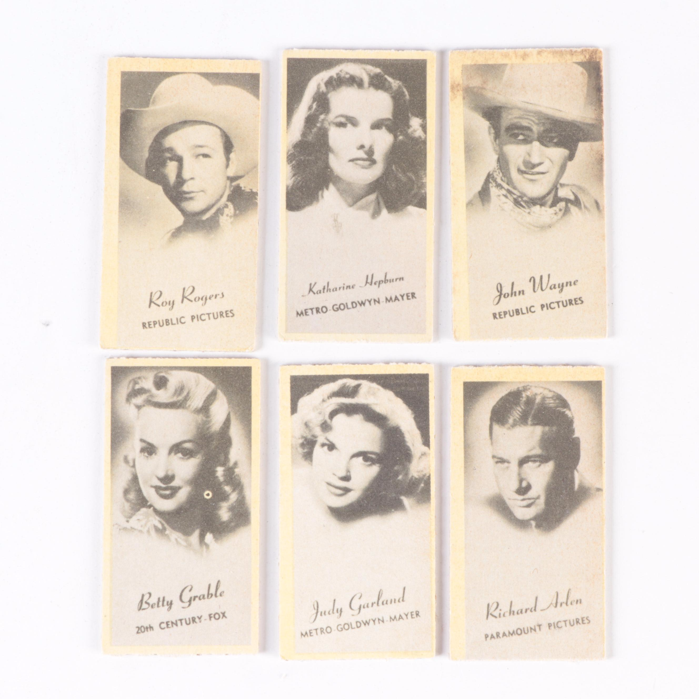 1954 Peerless Engrav-o-Tints Movie Star Portraits Trading Cards with ...