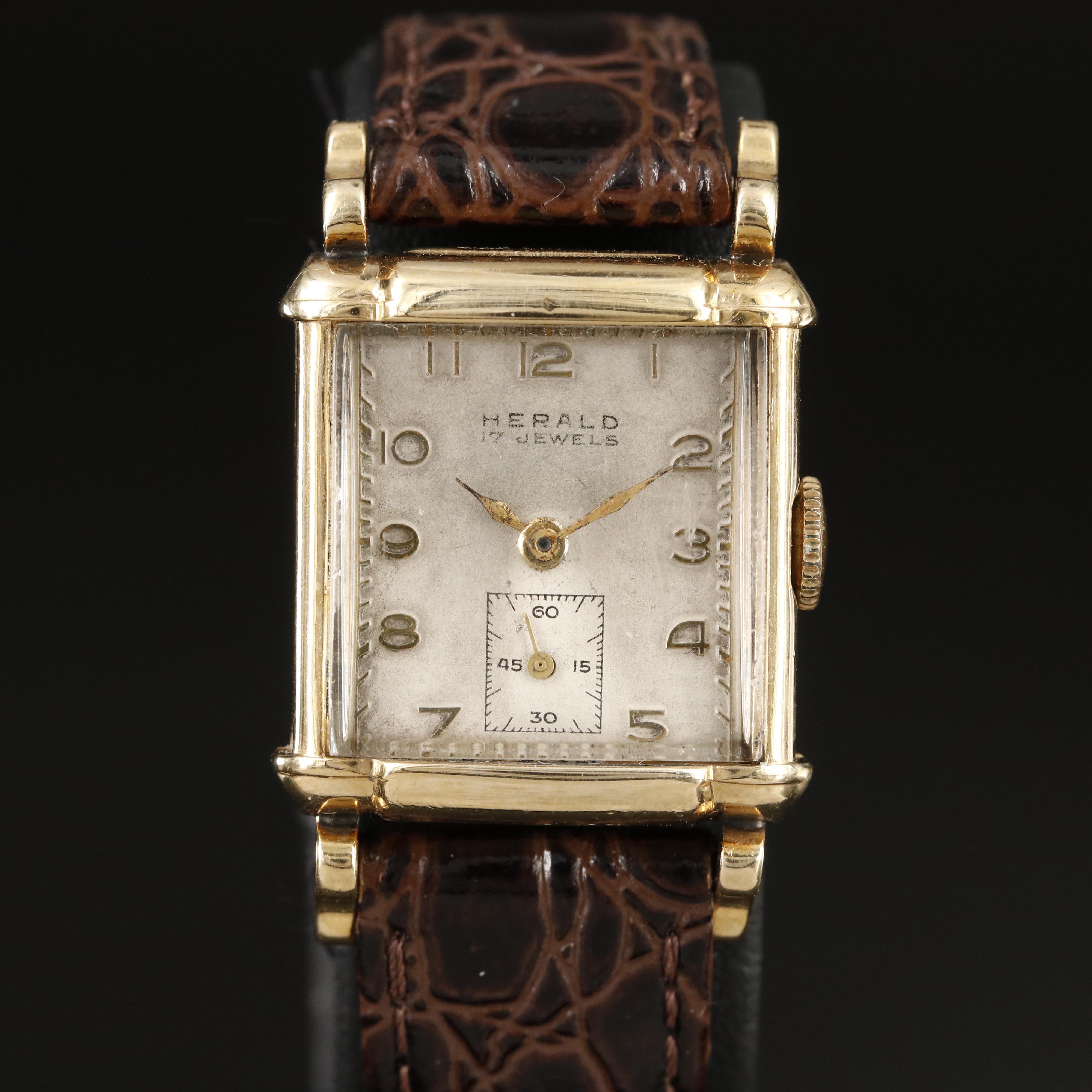 14K Vintage Herald Manual-Wind Watch | EBTH