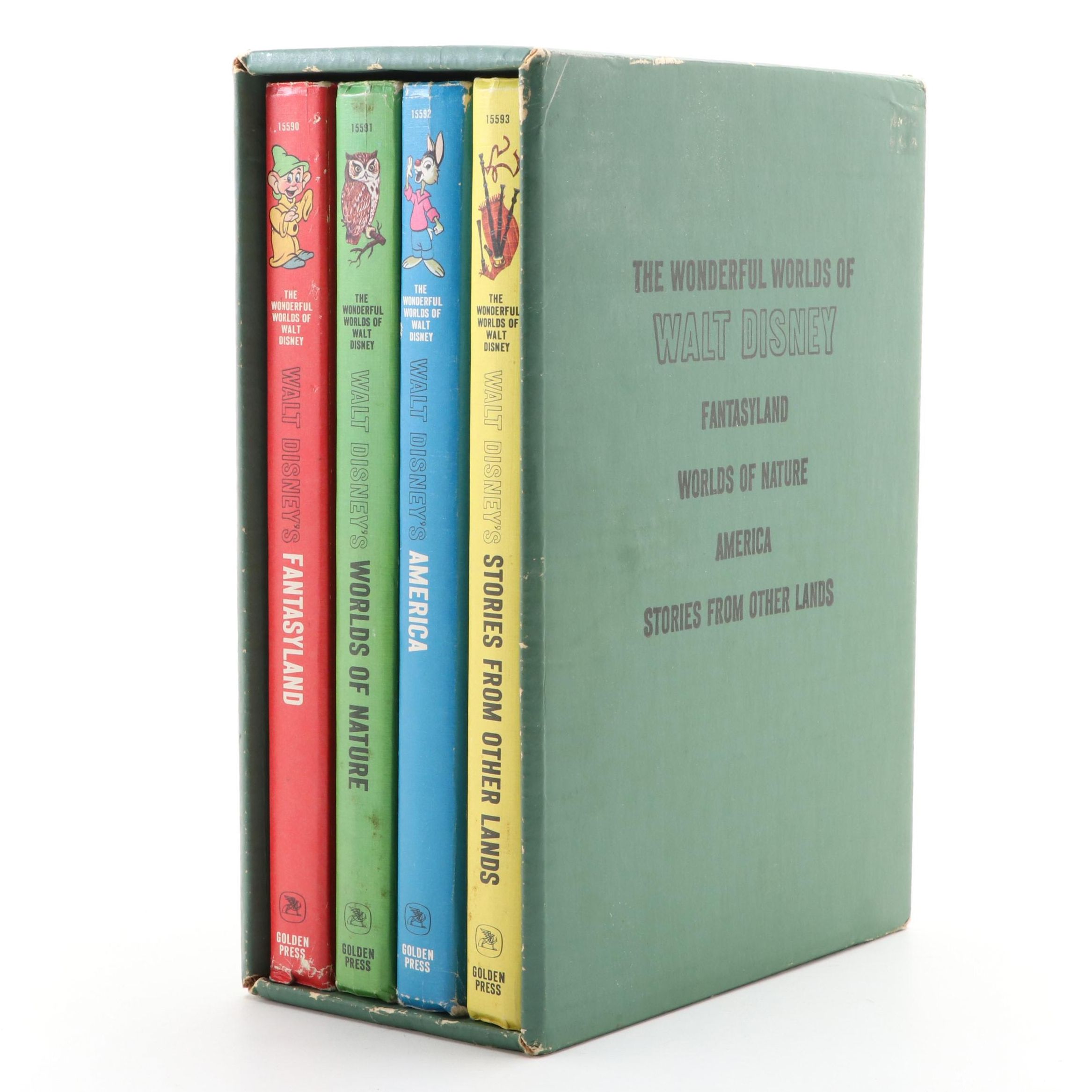 Illustrated "The Wonderful Worlds of Walt Disney" Four-Volume Box Set ...