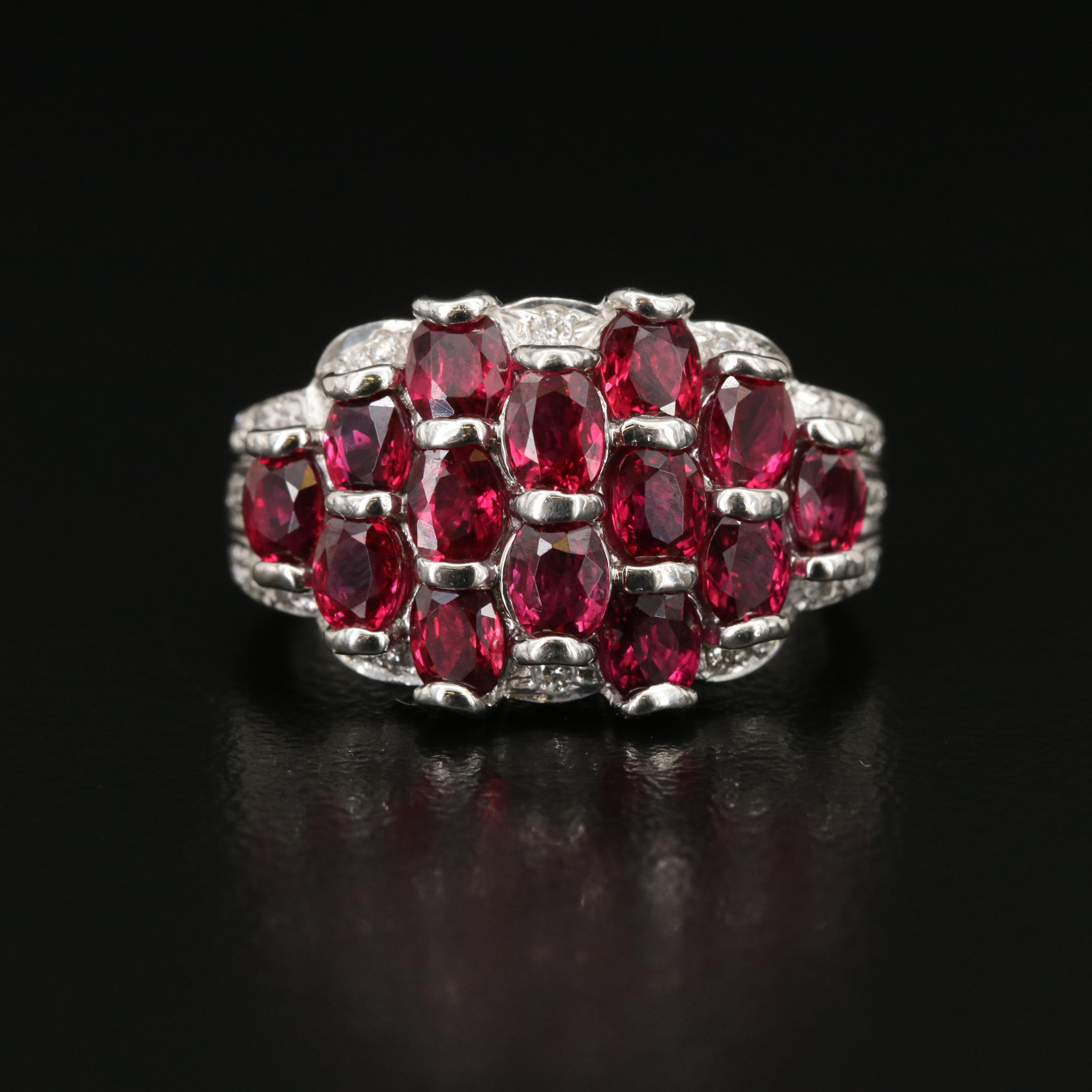 Platinum Ruby and Diamond Ring | EBTH