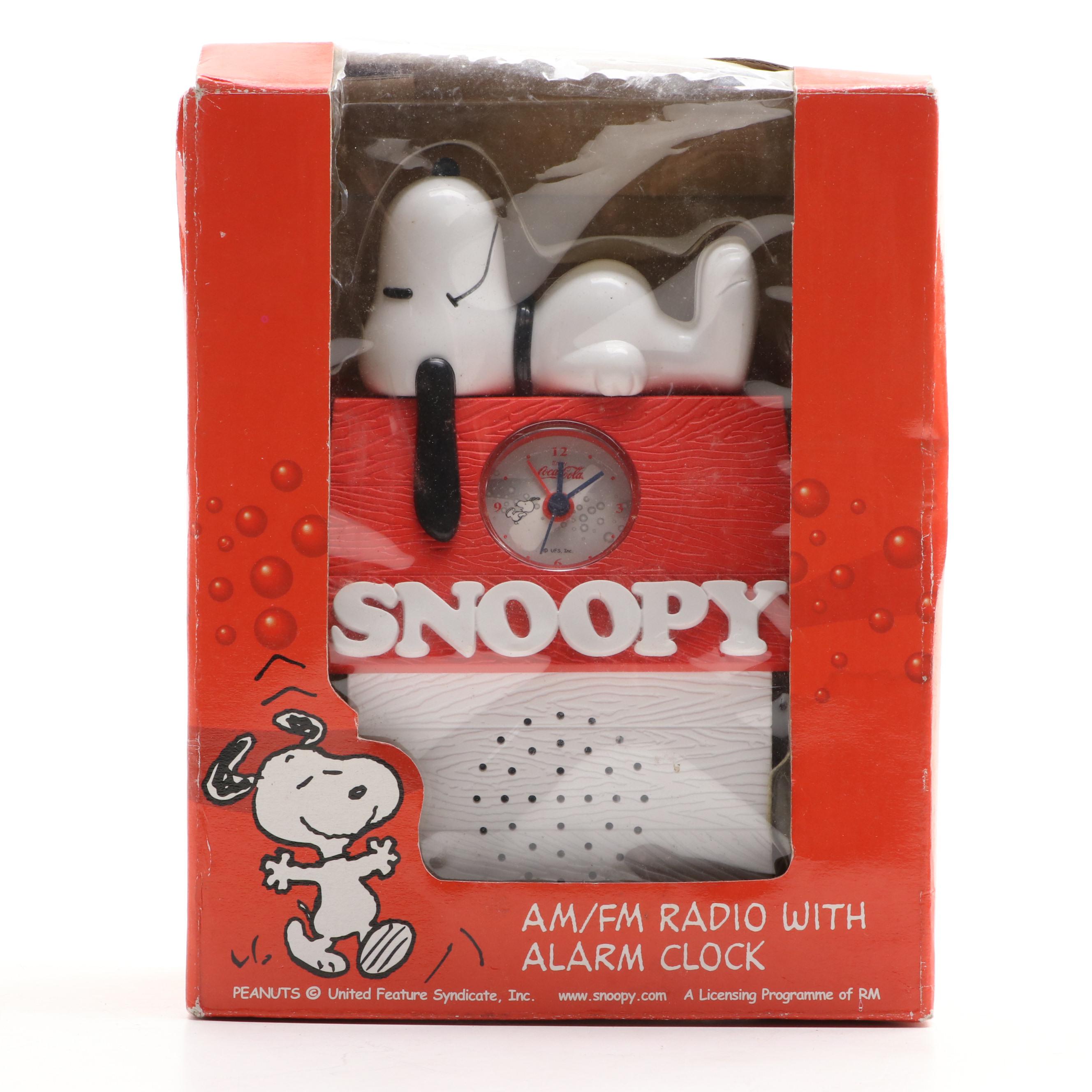Coca-Cola Snoopy Telephone and AM/FM Radio with Alarm Clock | EBTH