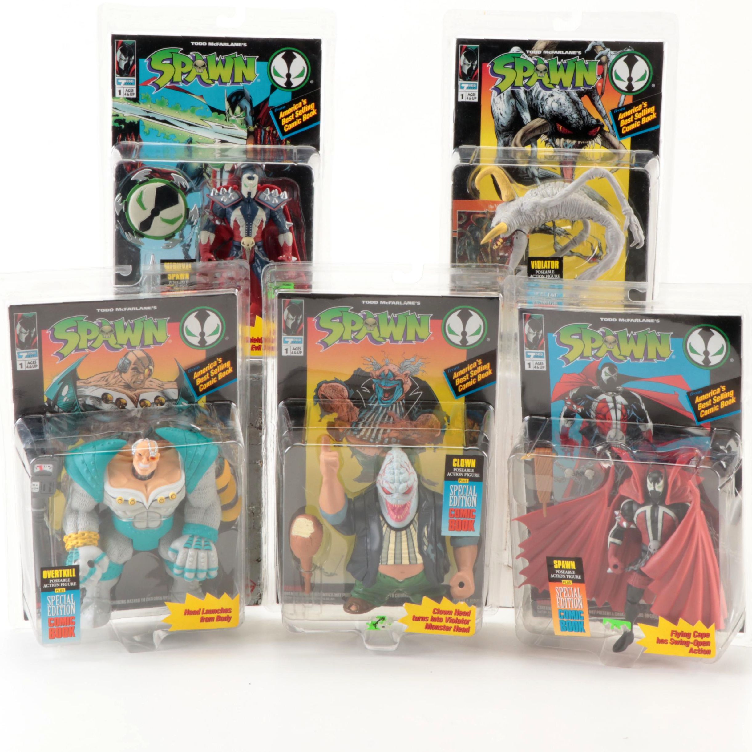 McFarlane Toys Spawn Series 1 Action Figures with Spawn, Overtkill and ...