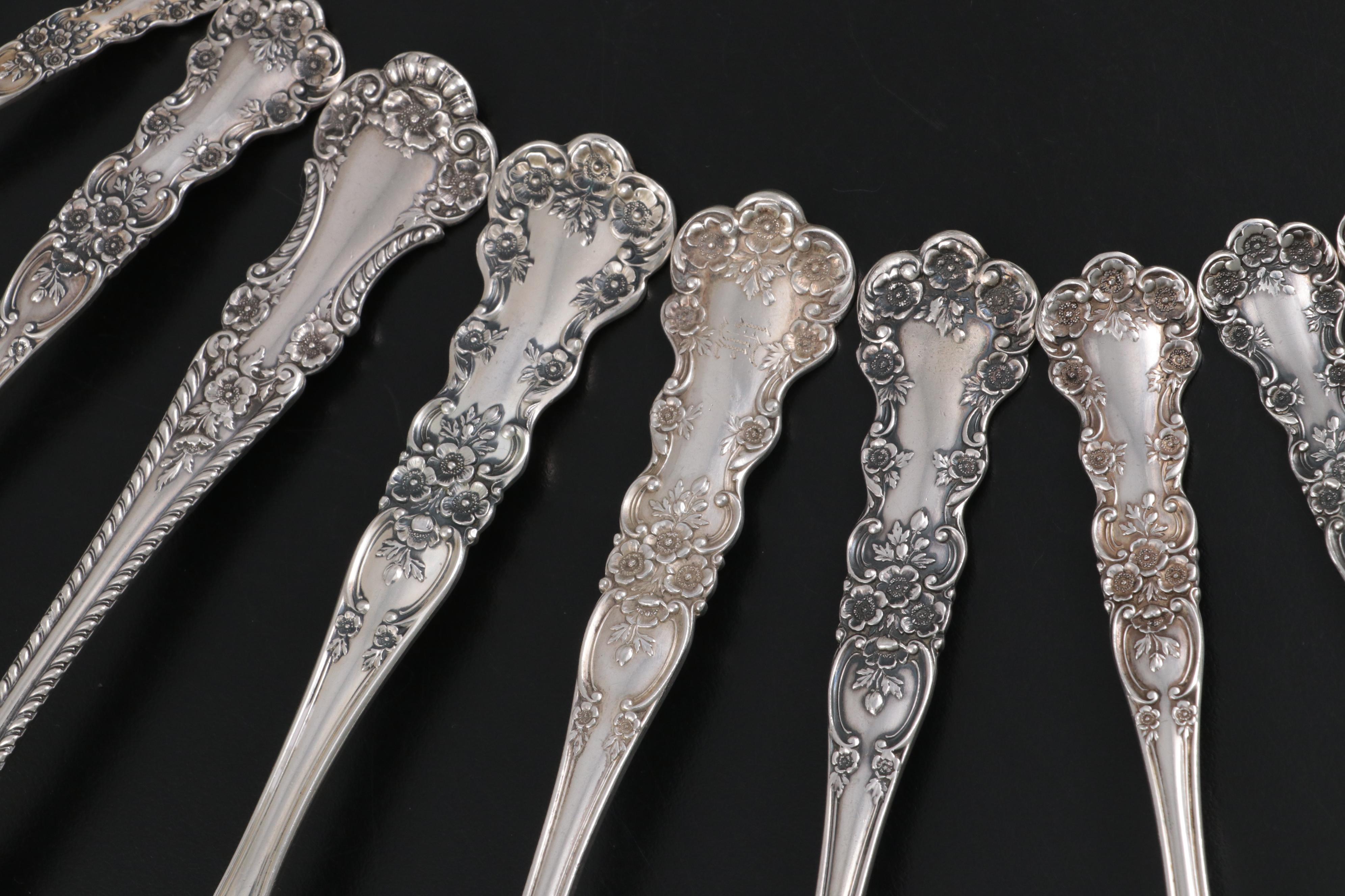 Gorham "Buttercup" Sterling Silver Flatware Set, Late 19th/ Early 20th ...
