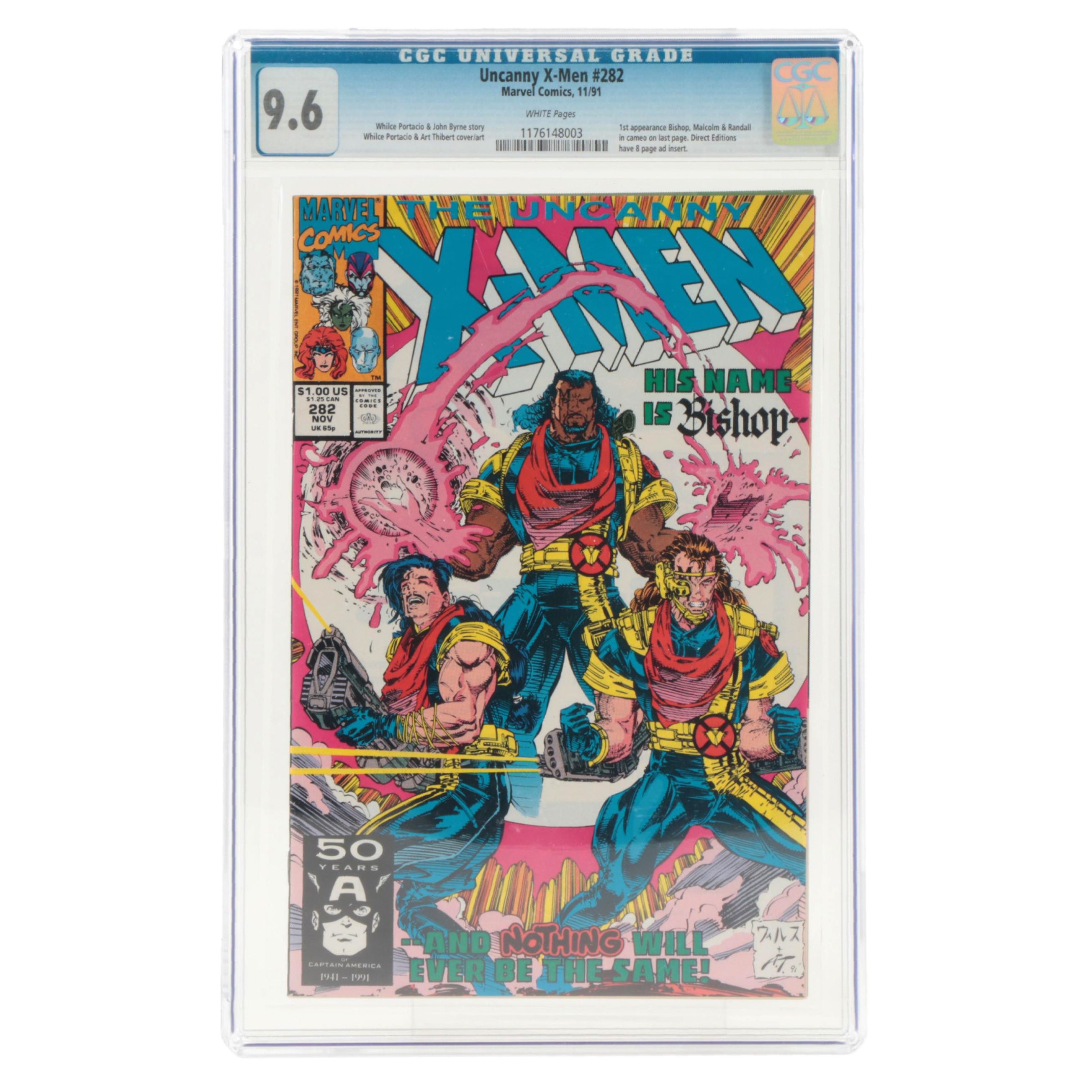 Marvel Uncanny X-Men #282, 1st Appearance of Bishop, More, CGC 9.6 ...