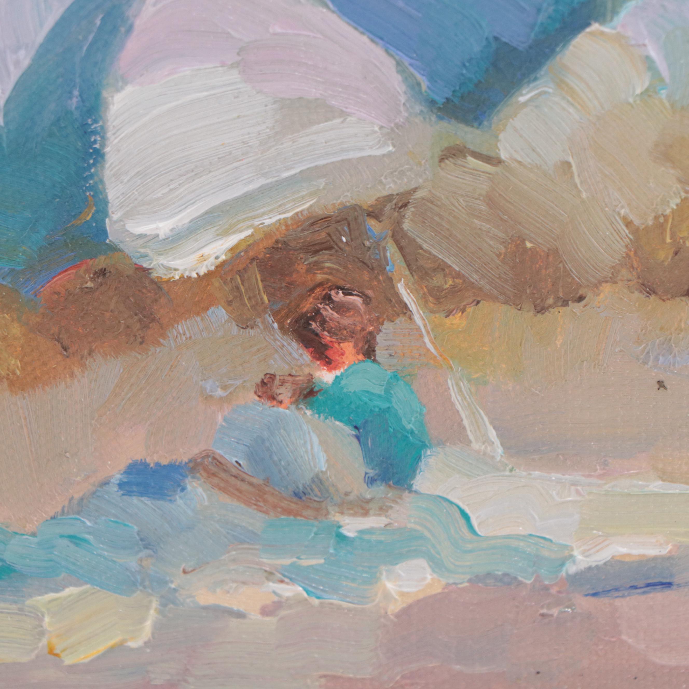 Sally Rosenbaum Oil Painting of Figure at Beach, 21st Century | EBTH