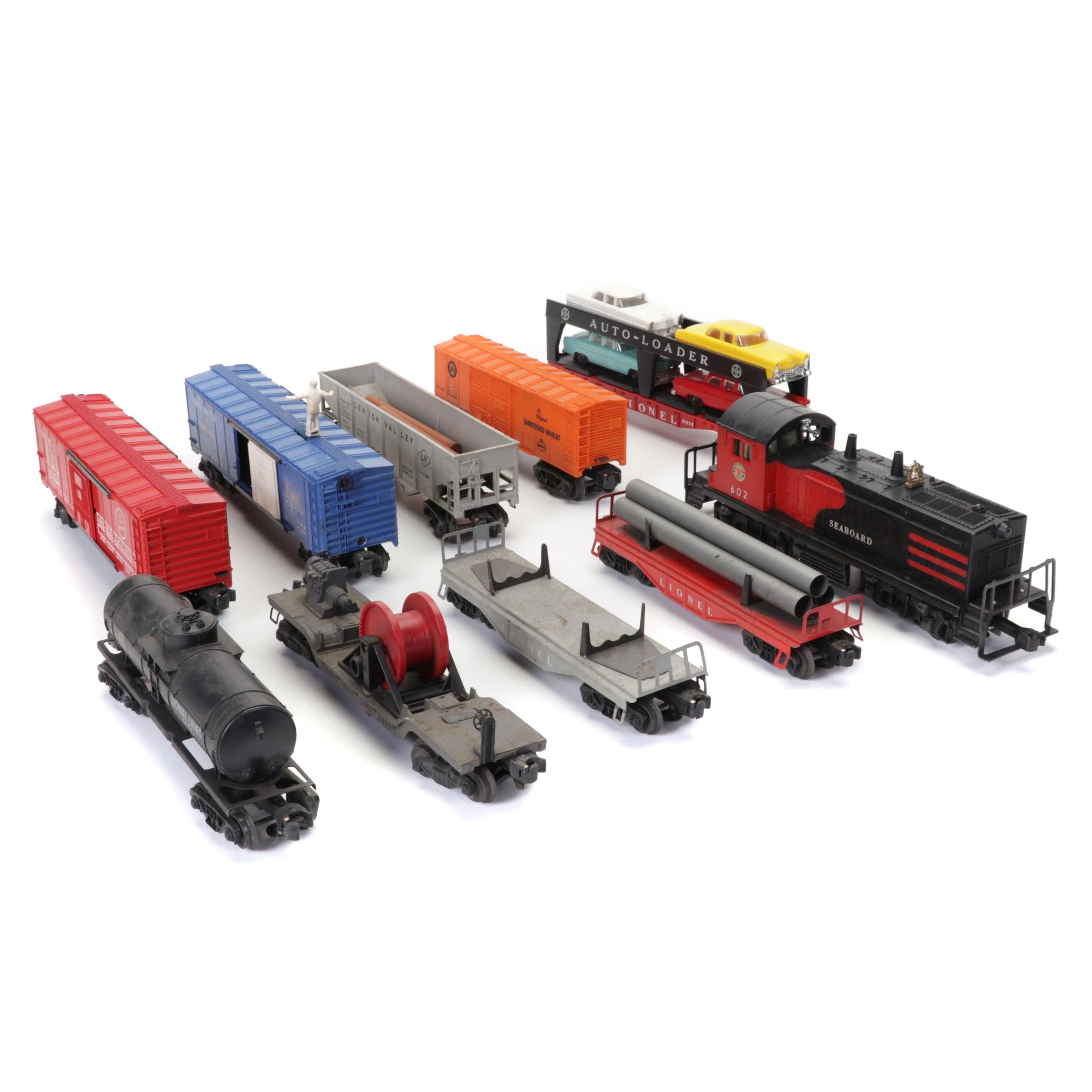 Lionel O Gauge Train Cars with 602 Diesel Switcher, Mid to Late 20th ...