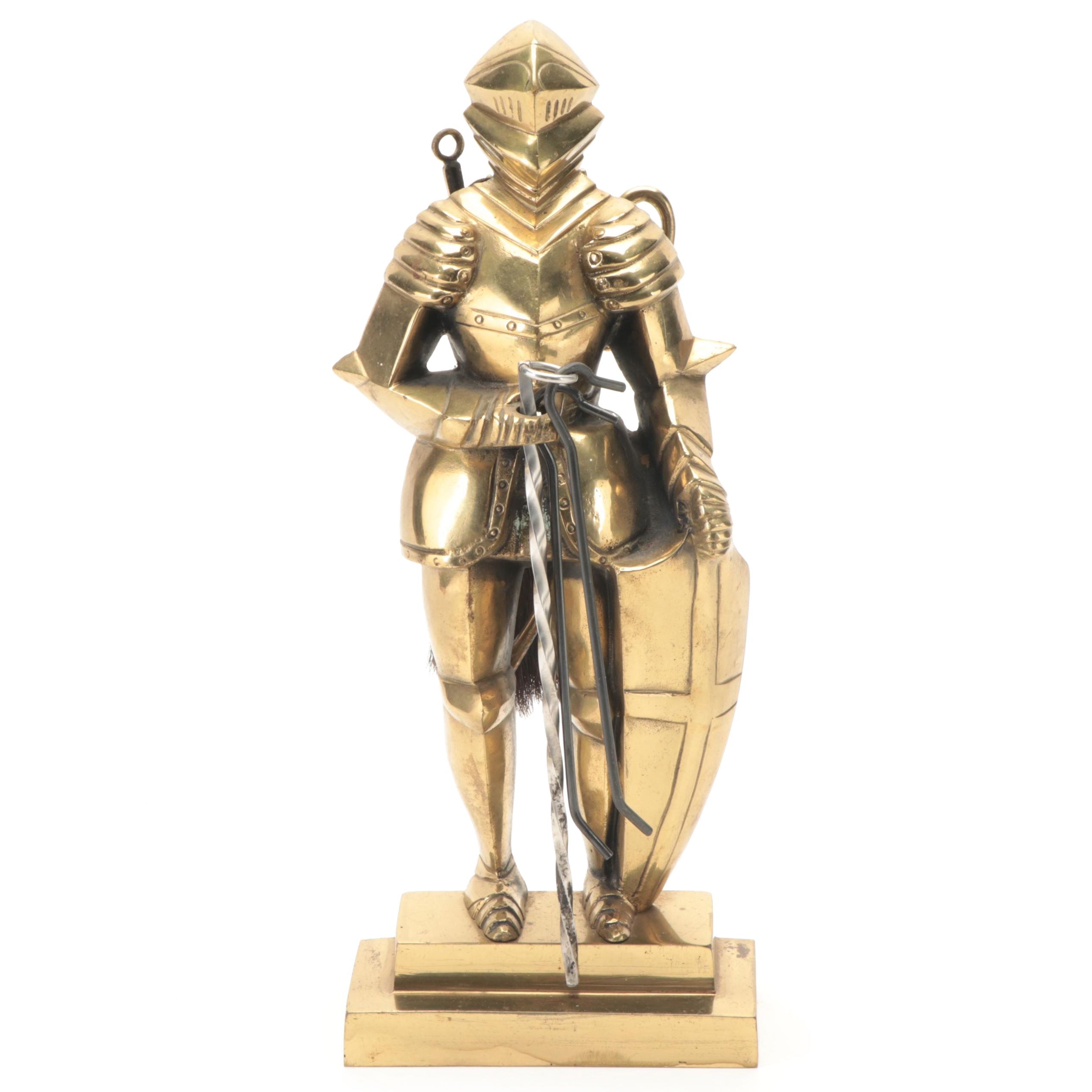 Armored Knight Form Fireplace Tool Set | EBTH