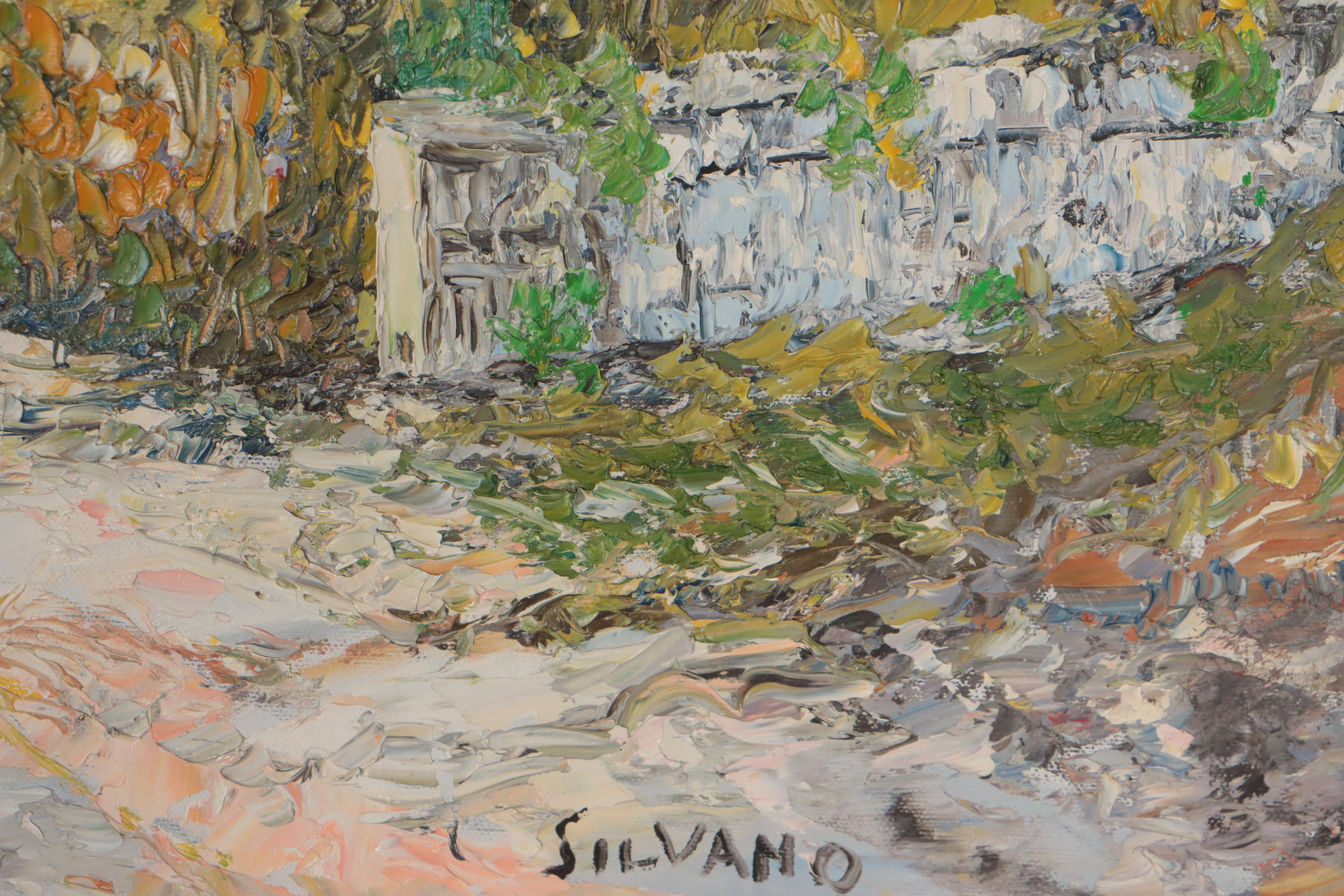 Silvano Assensi Oil Painting of Verdent Landscape | EBTH