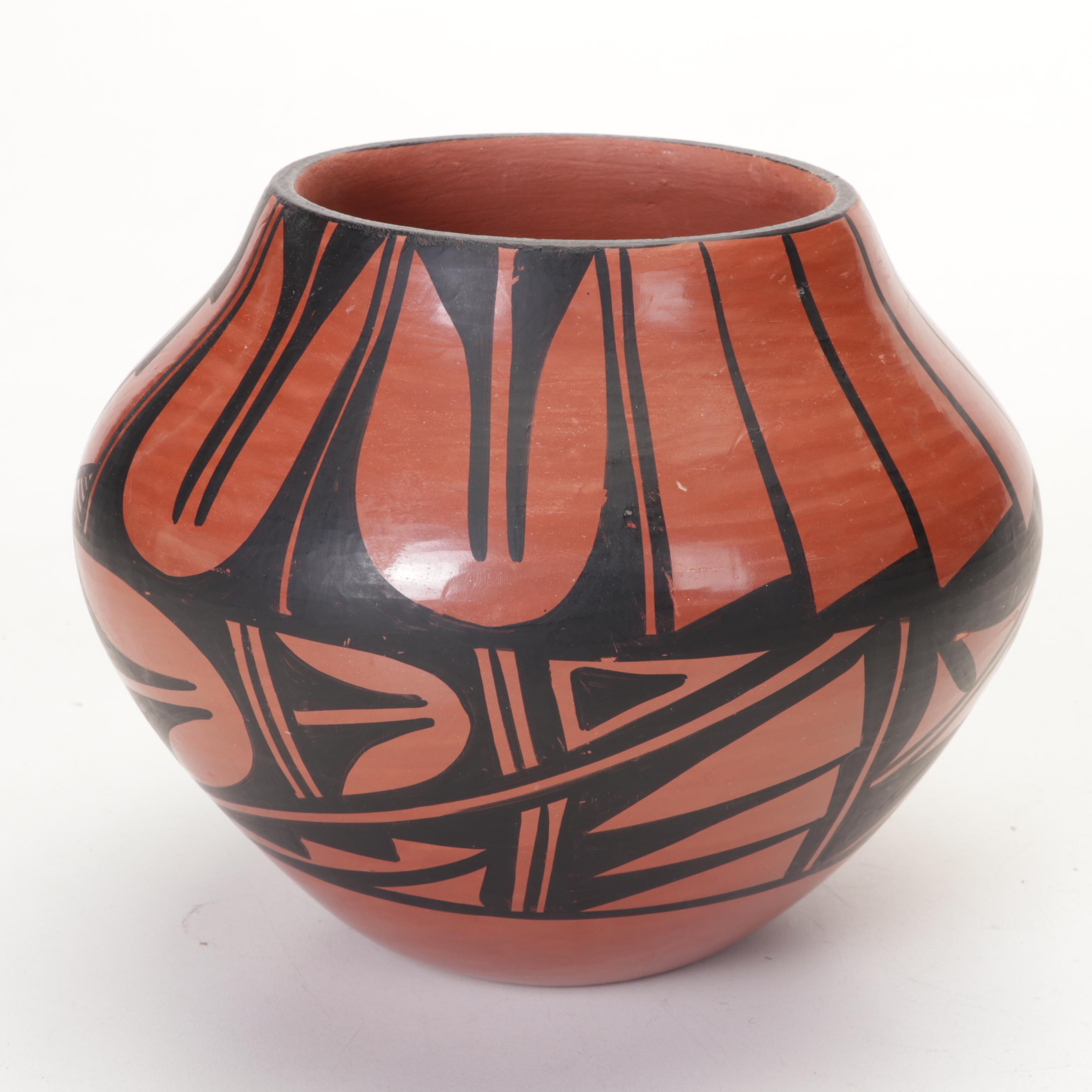 Donald Chinana and Toya Jemez Pueblo Earthenware Ollas and Vases ...
