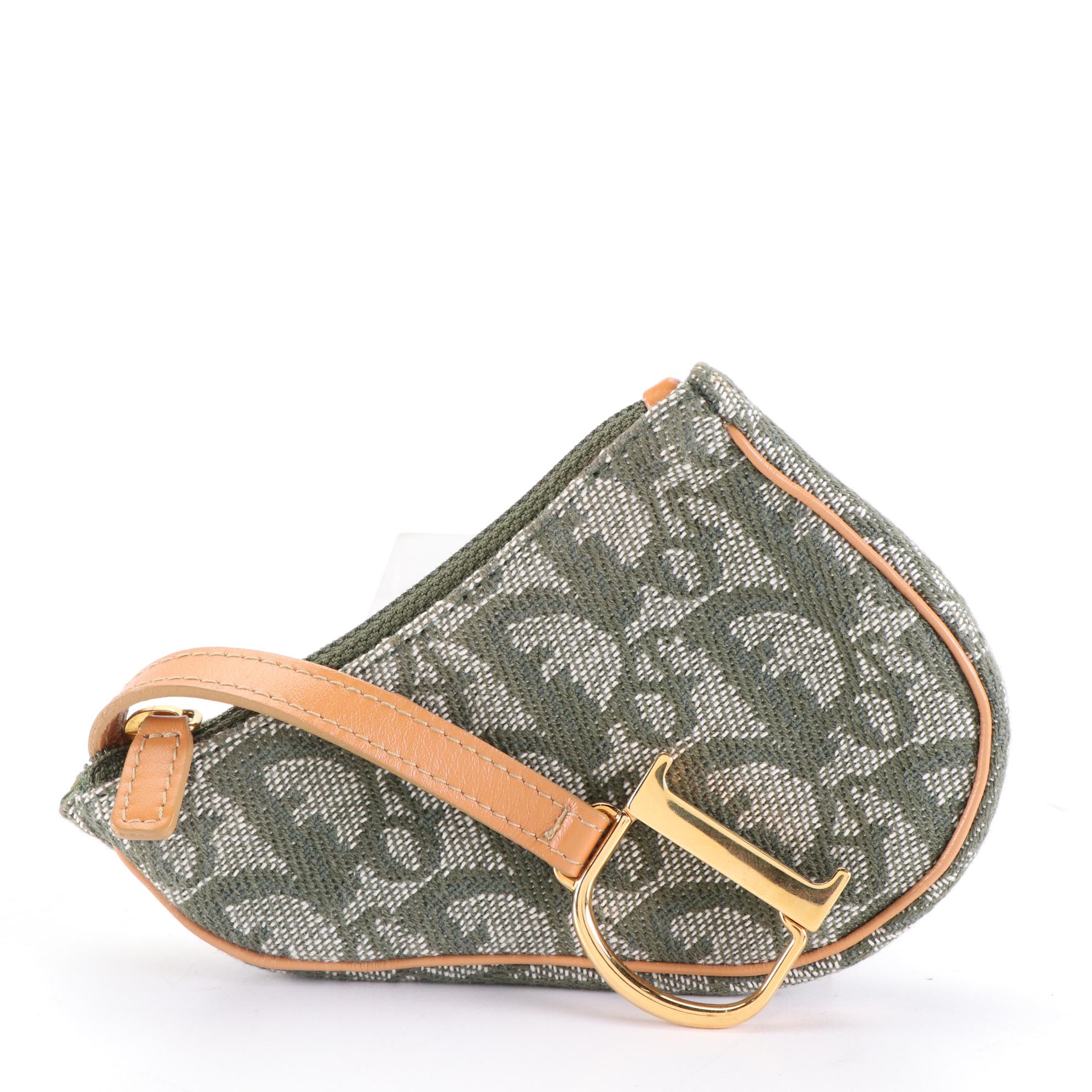 Christian Dior Coin Pouch/Bag Charm in Dior Oblique Jacquard Canvas and ...