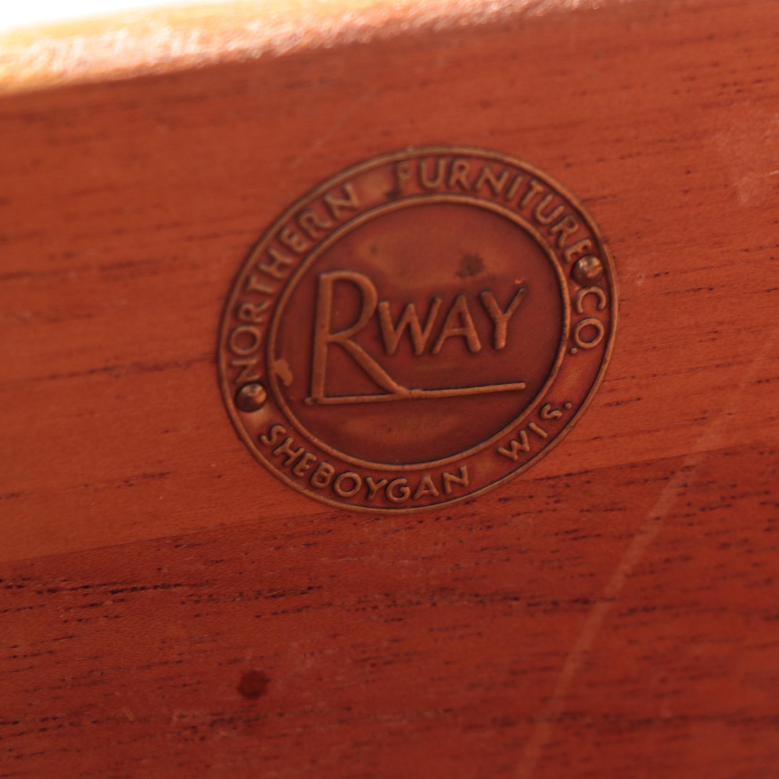 RWay Blond Mahogany Vanity Desk with Chair and Wall Mirror | EBTH