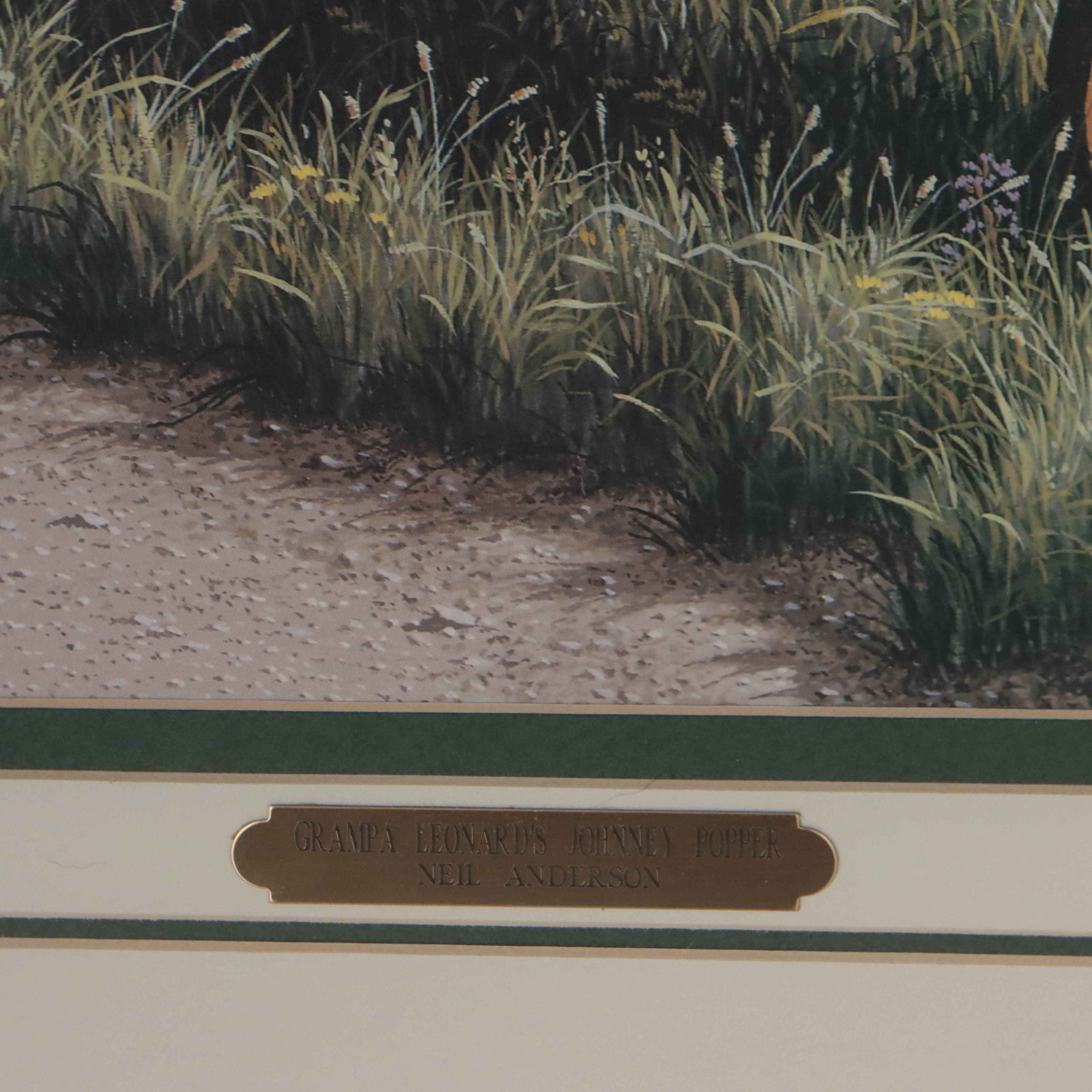 Neal Anderson Offset Lithograph "Grandpa Leonard's Johnny Popper ...