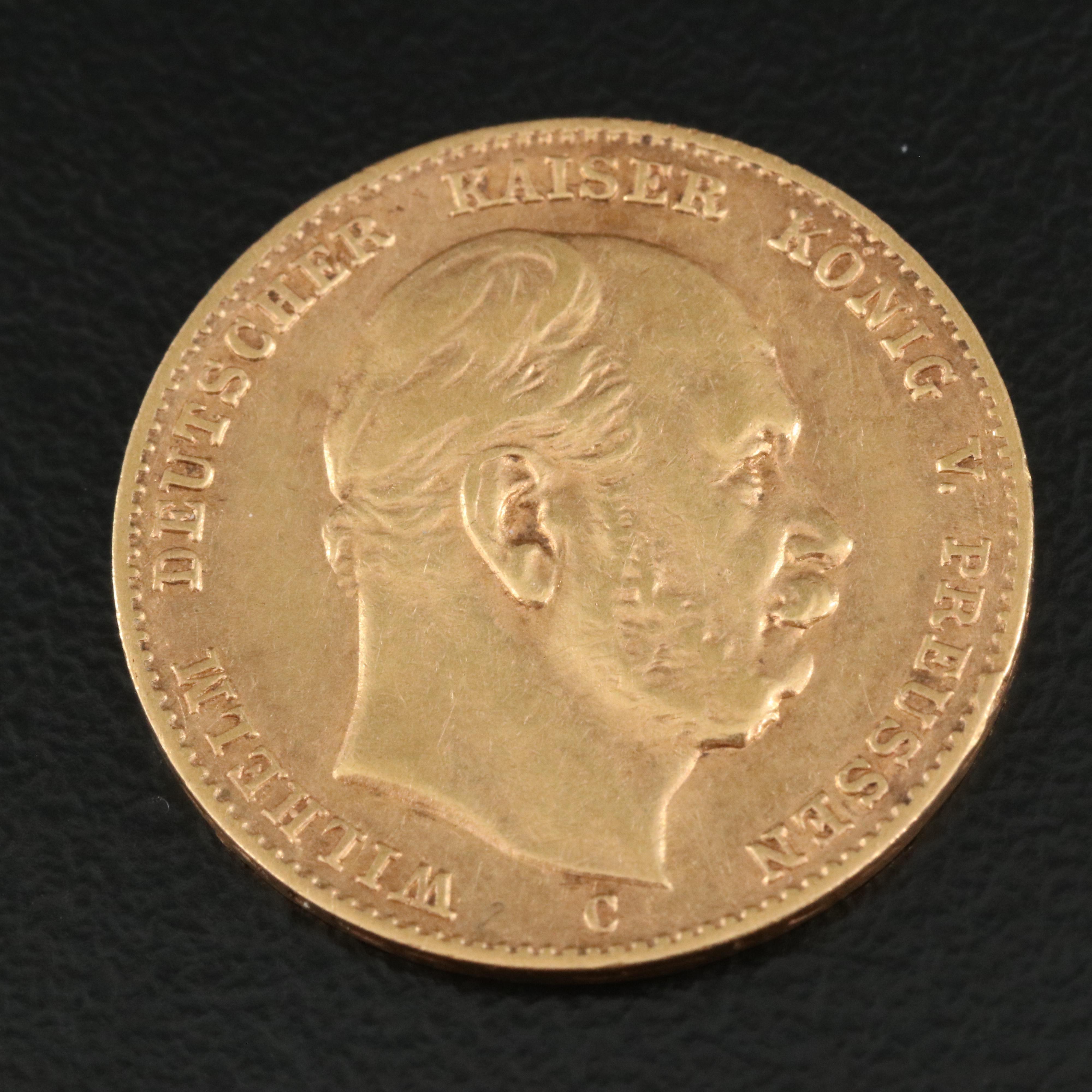 1875-C Prussian Ten Mark Gold Coin | EBTH