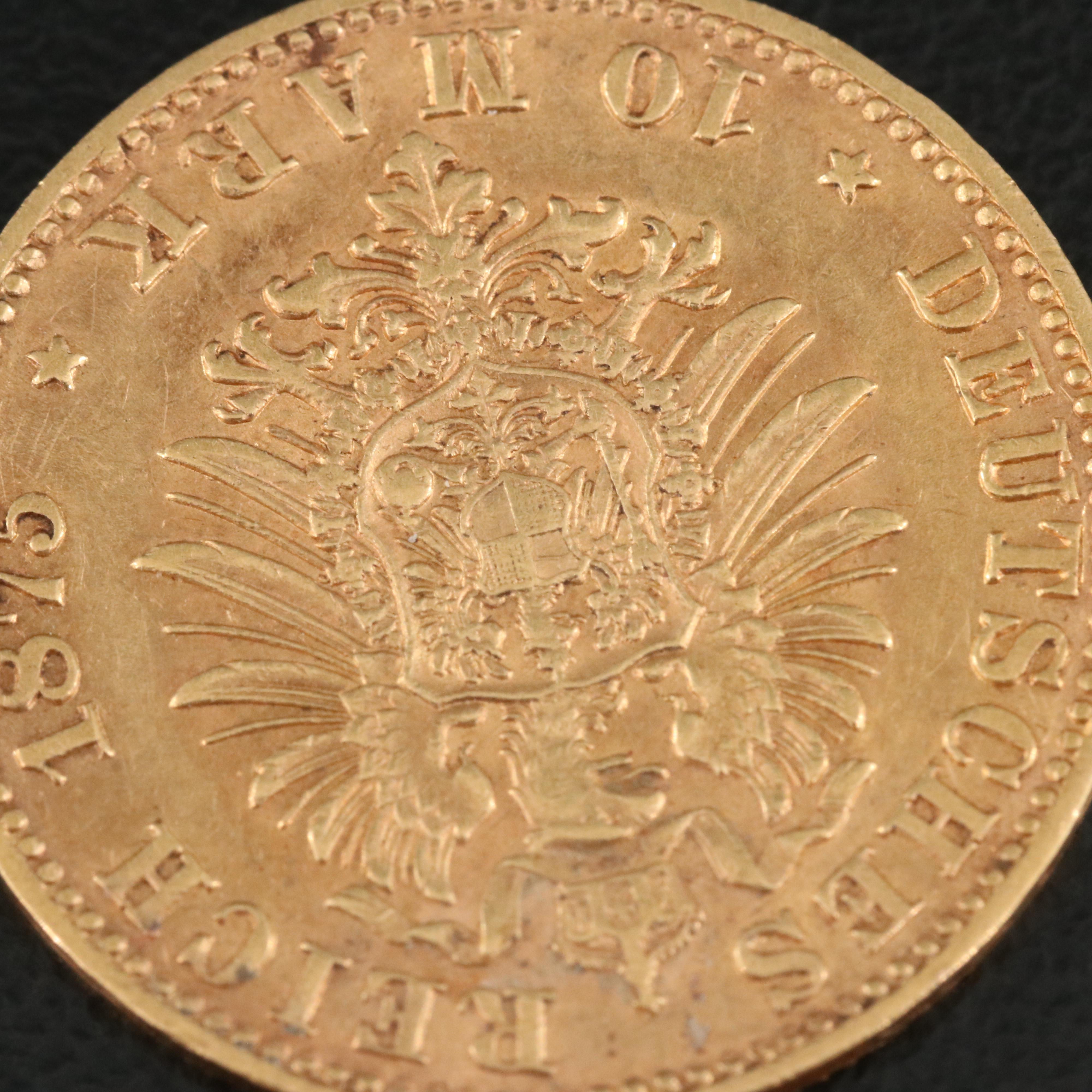 1875-C Prussian Ten Mark Gold Coin | EBTH