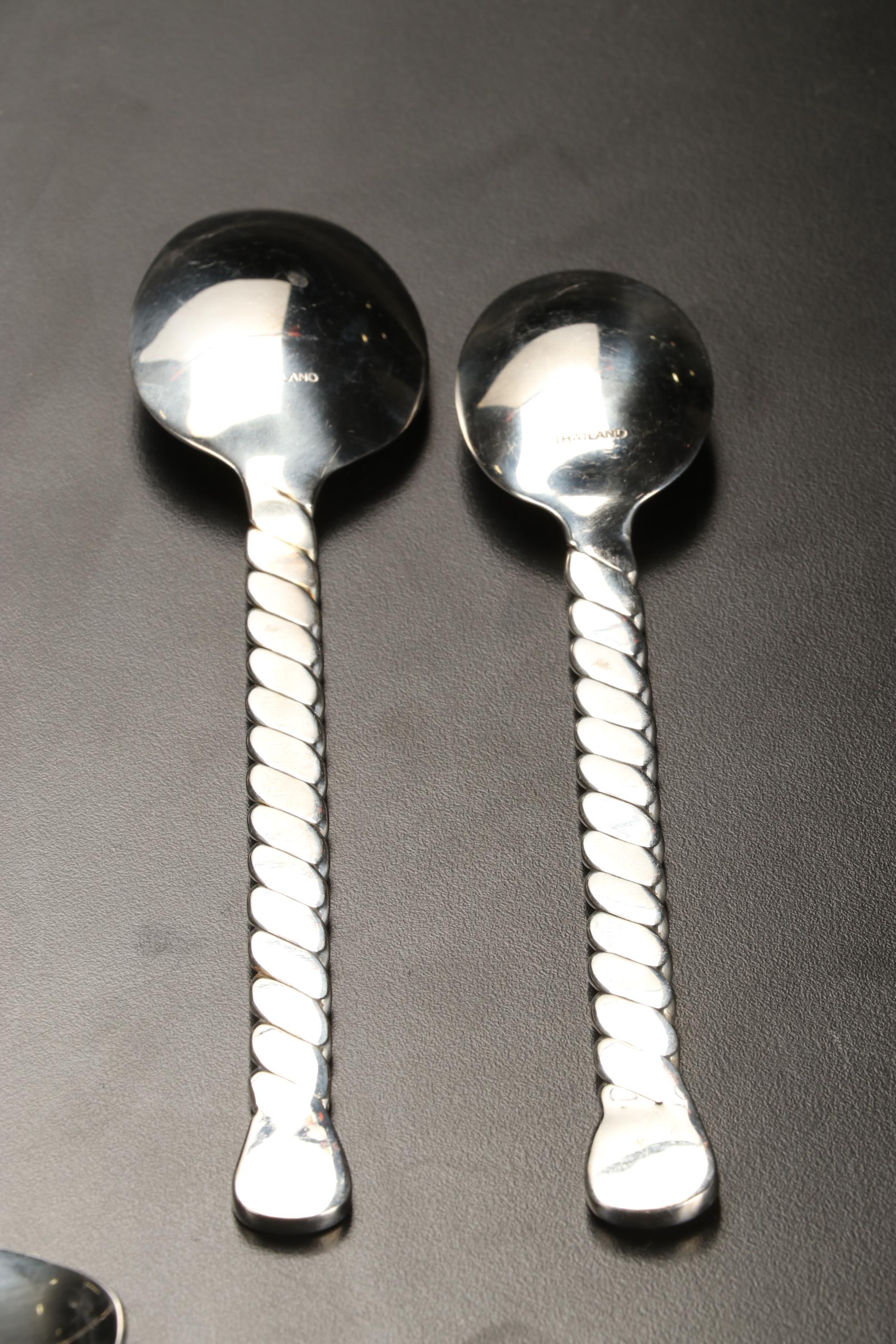 Twist Handled Stainless Steel Flatware | EBTH