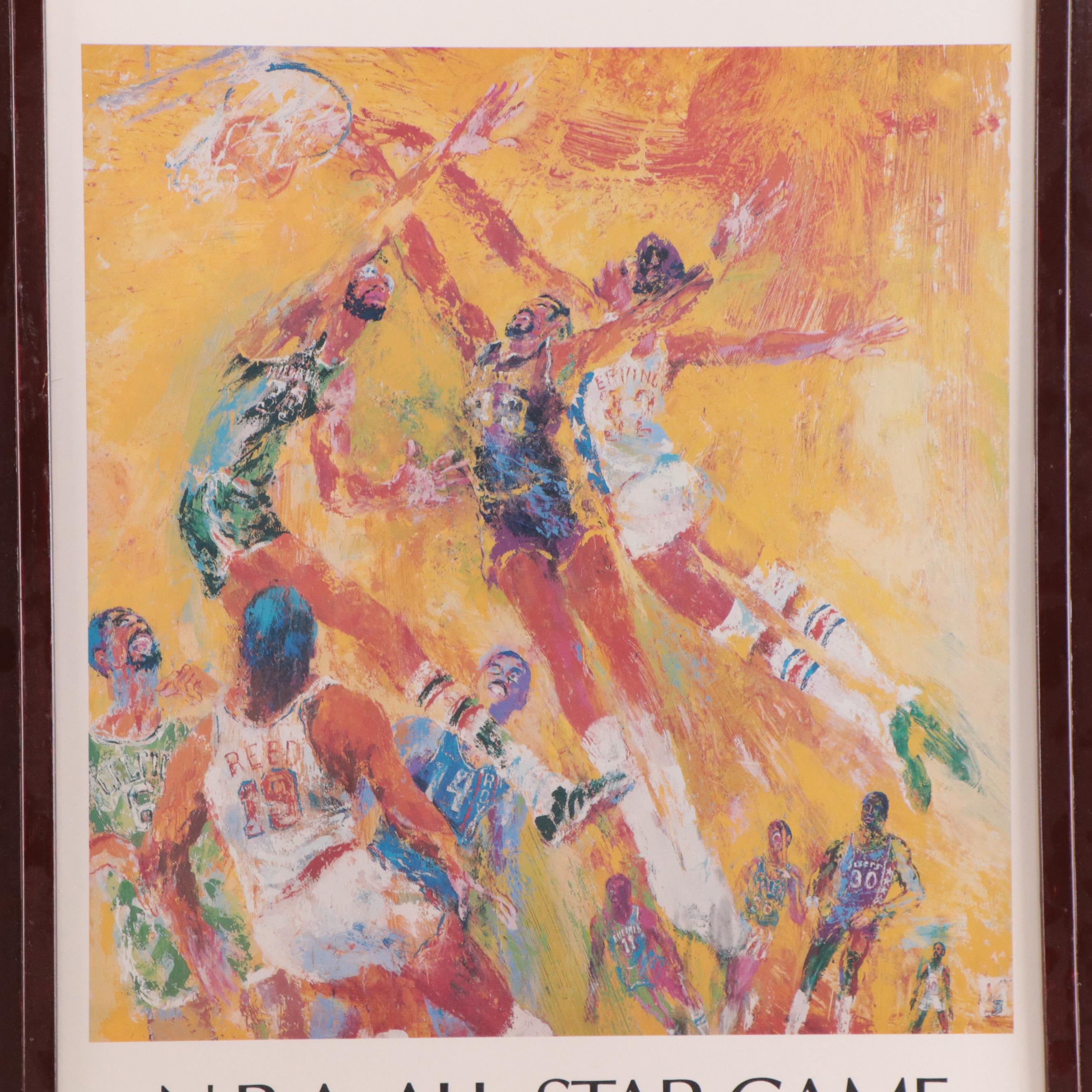 Offset Lithograph Poster NBA All-Star Game After Leroy Neiman with ...