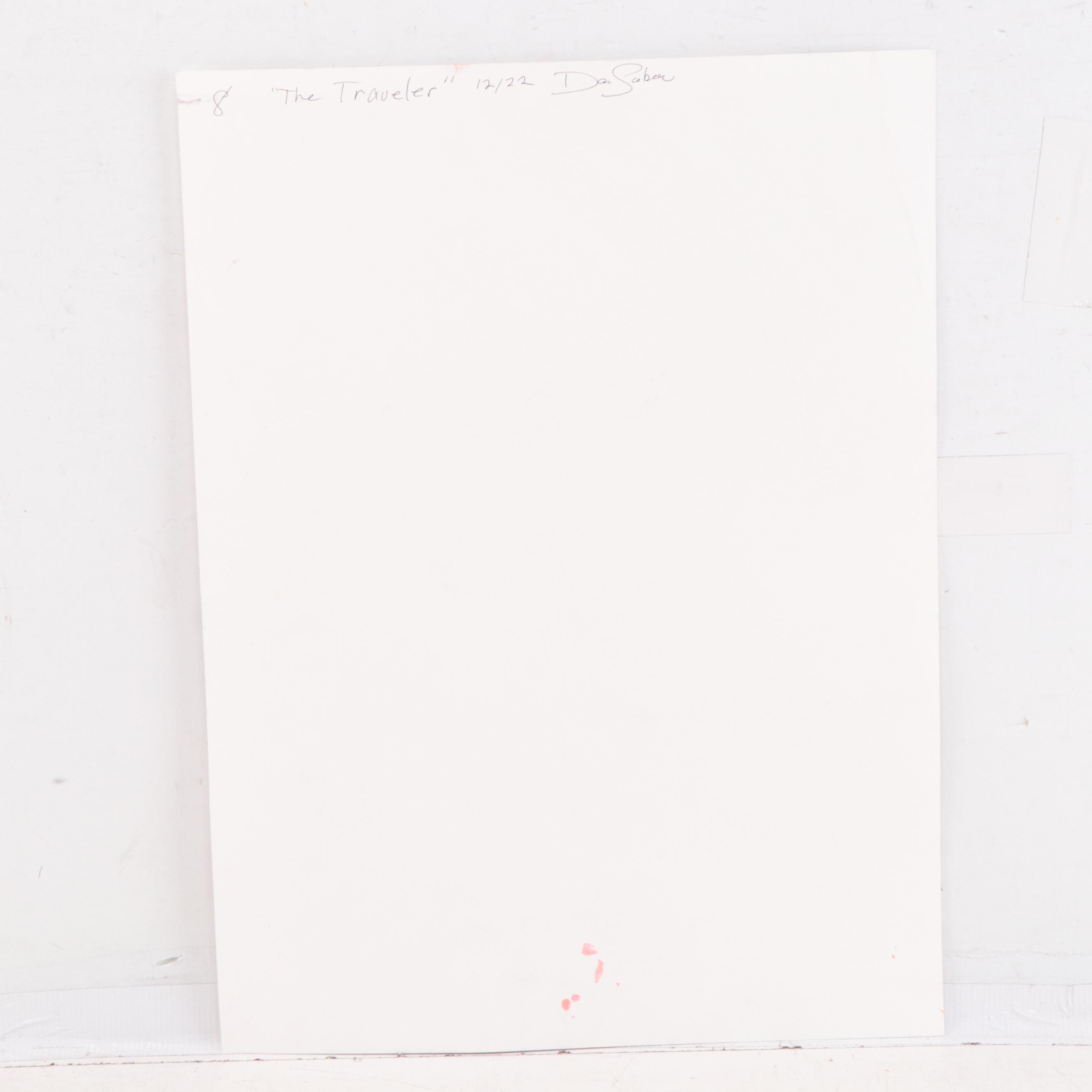 Dan Sabau Gouache and Watercolor Painting "The Traveler," 2022 | EBTH