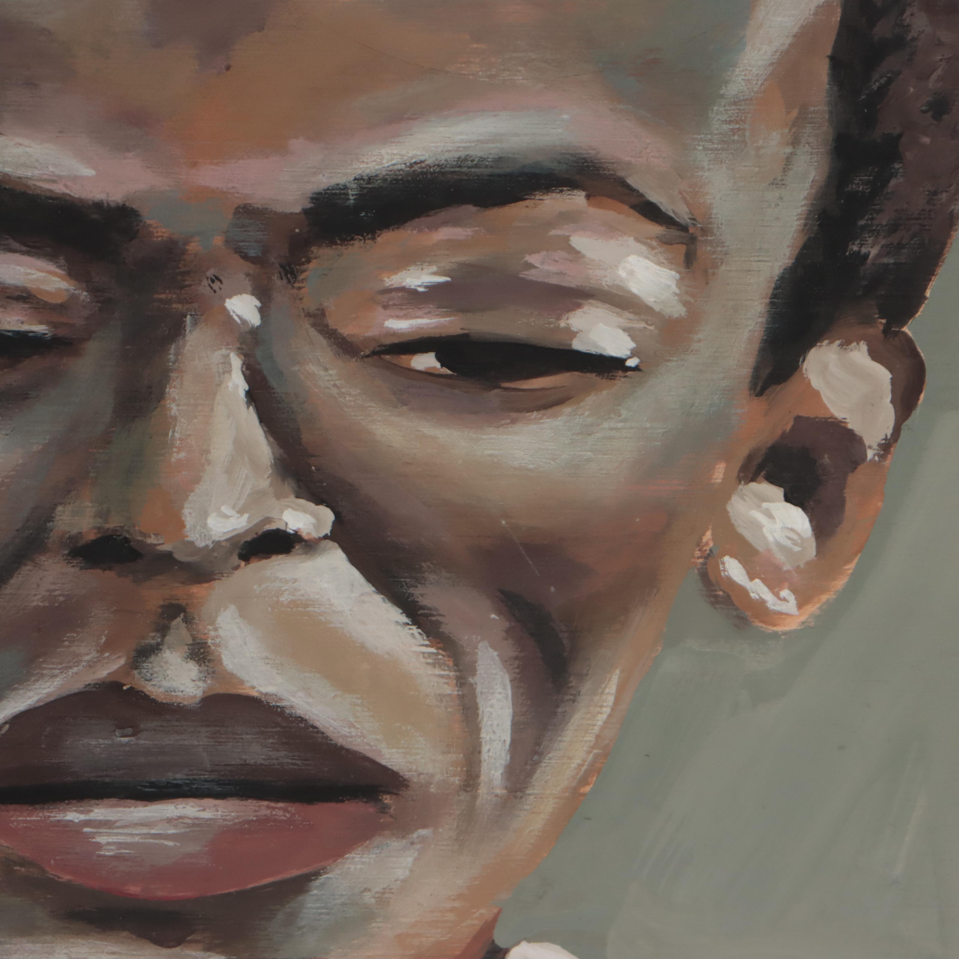 Aaron Wooten Portrait Acrylic Painting "Miles Davis," 2022 | EBTH