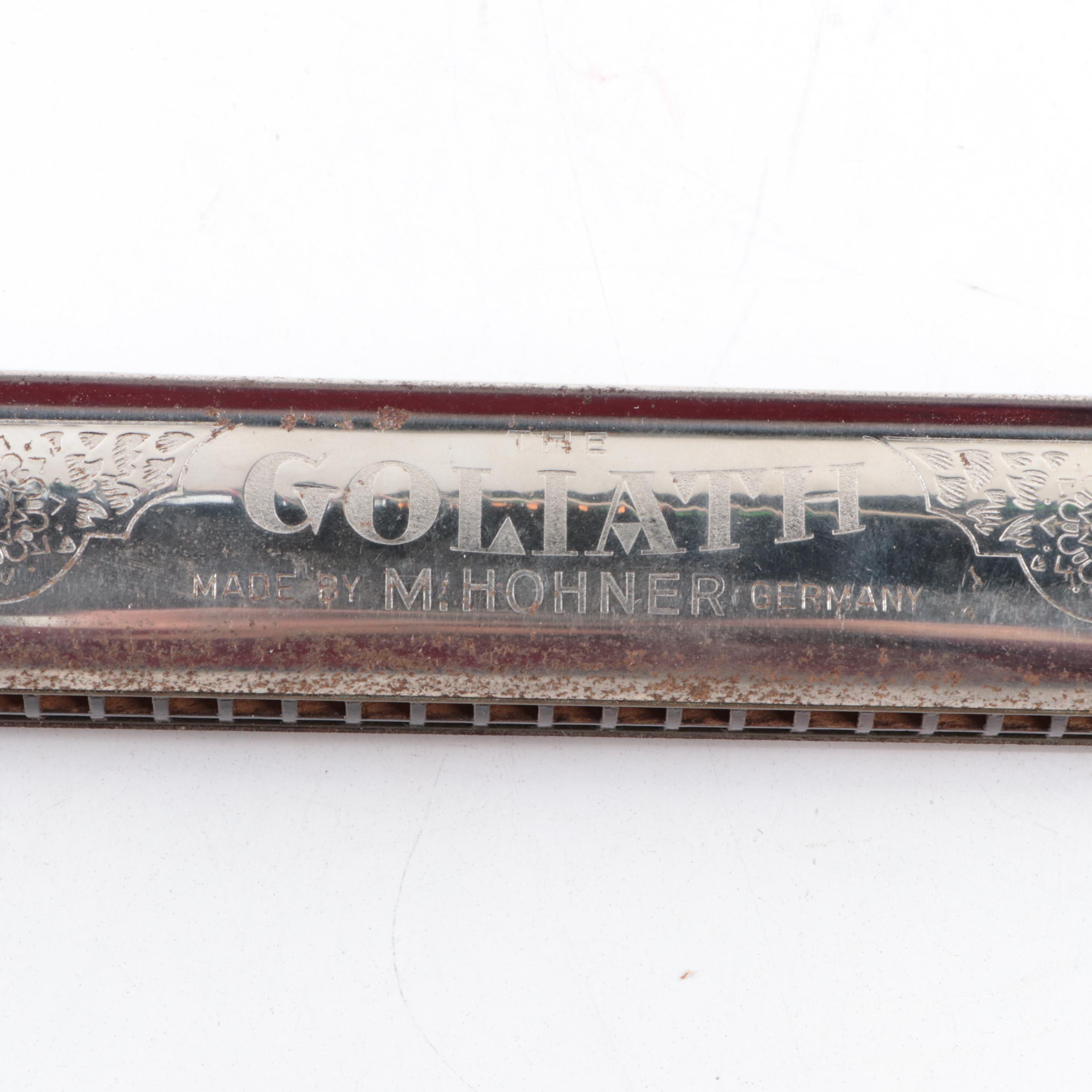 German M. Hohner "The Goliath" Metal Harmonica, Early 20th Century | EBTH