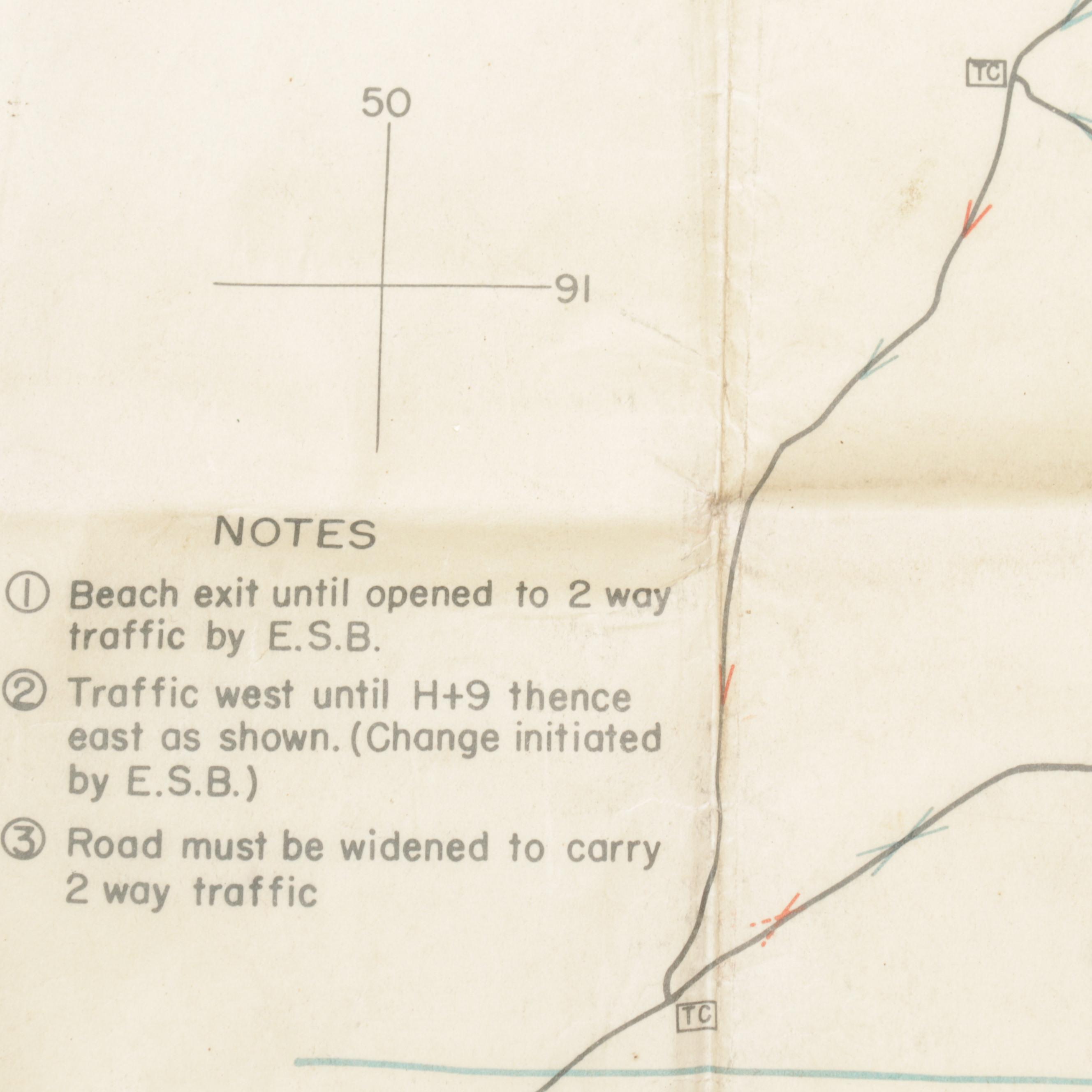 D-Day Neptune Top Secret "Bigot" Traffic Circulation Map, 1944 | EBTH