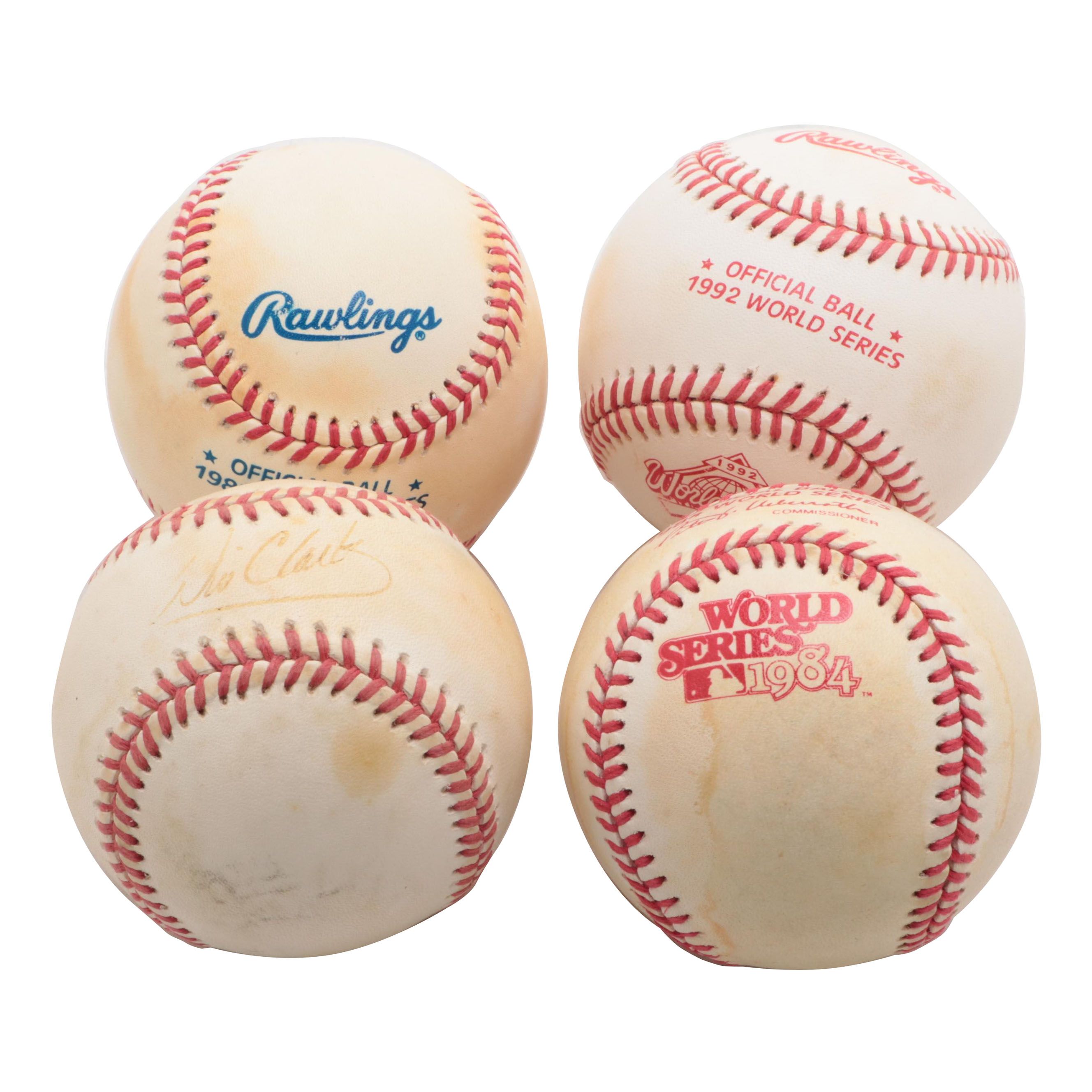 Rawlings Official World Series Baseballs With Will Clark Signature | EBTH