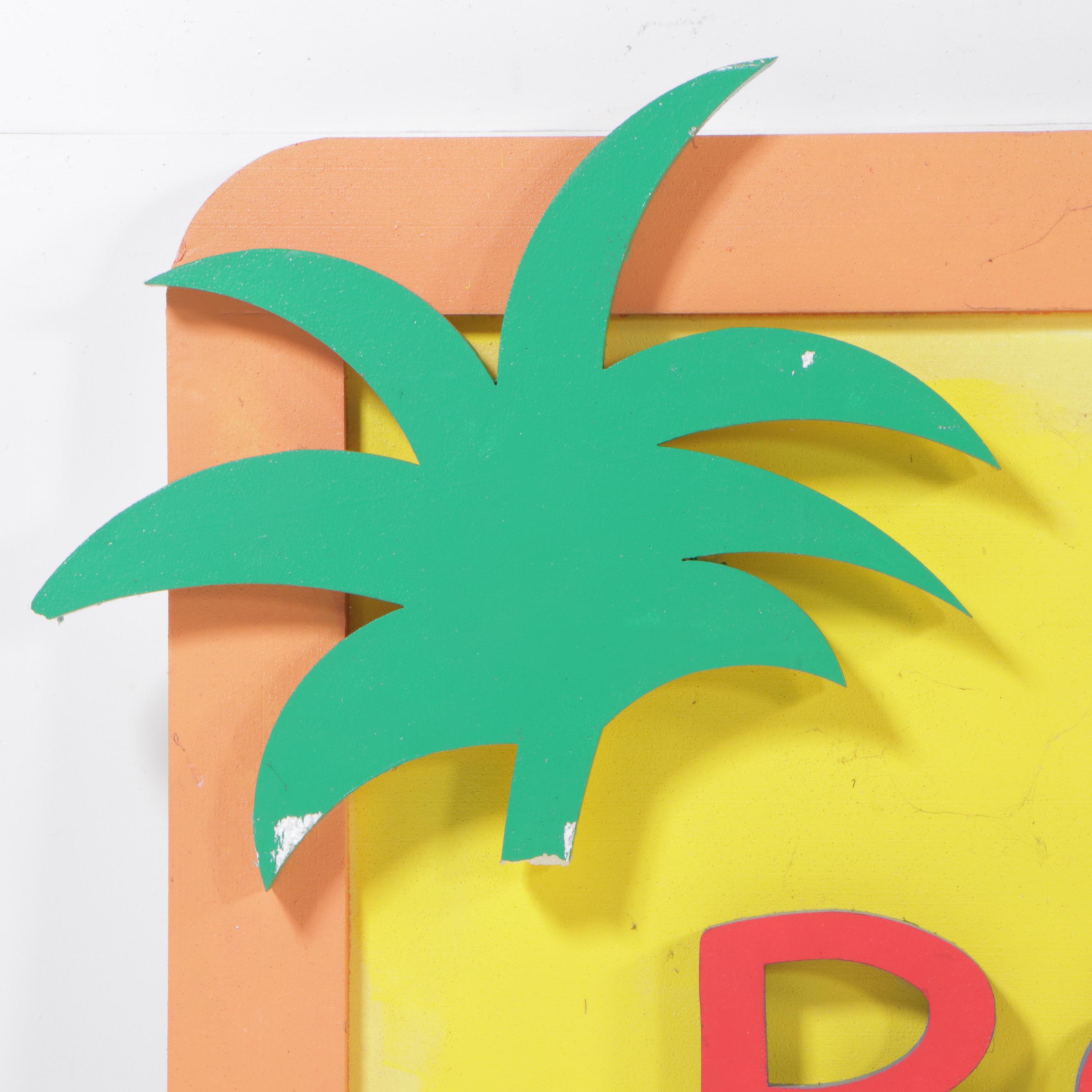 "Beach Boardwalk" Oversize Polychrome Styrofoam Sign | EBTH