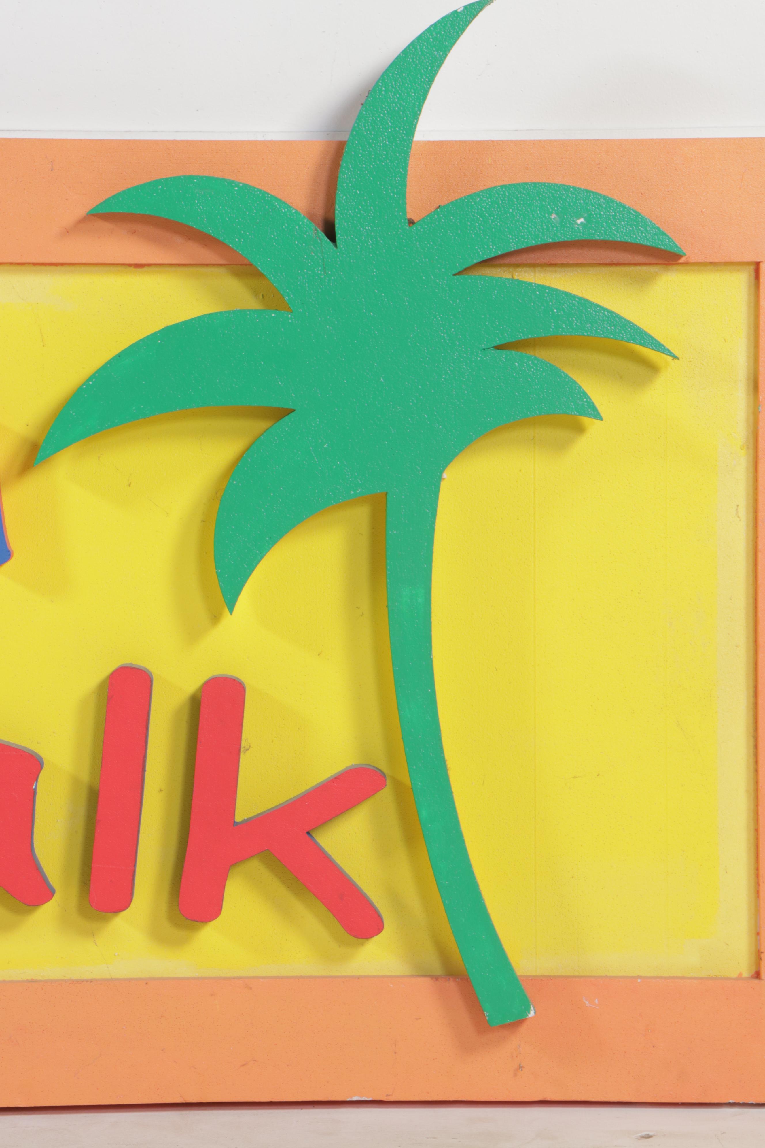 "Beach Boardwalk" Oversize Polychrome Styrofoam Sign | EBTH