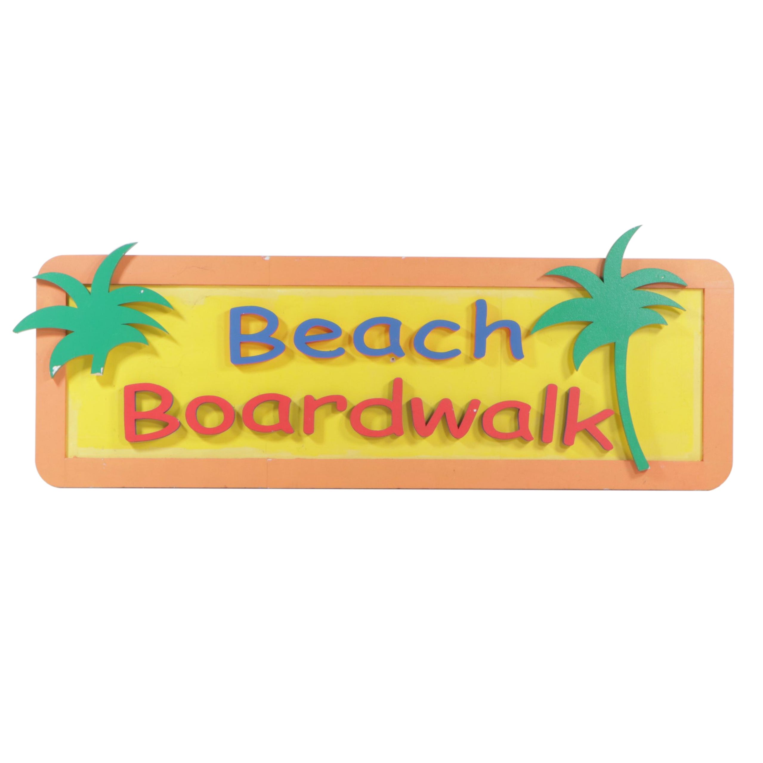 "Beach Boardwalk" Oversize Polychrome Styrofoam Sign | EBTH