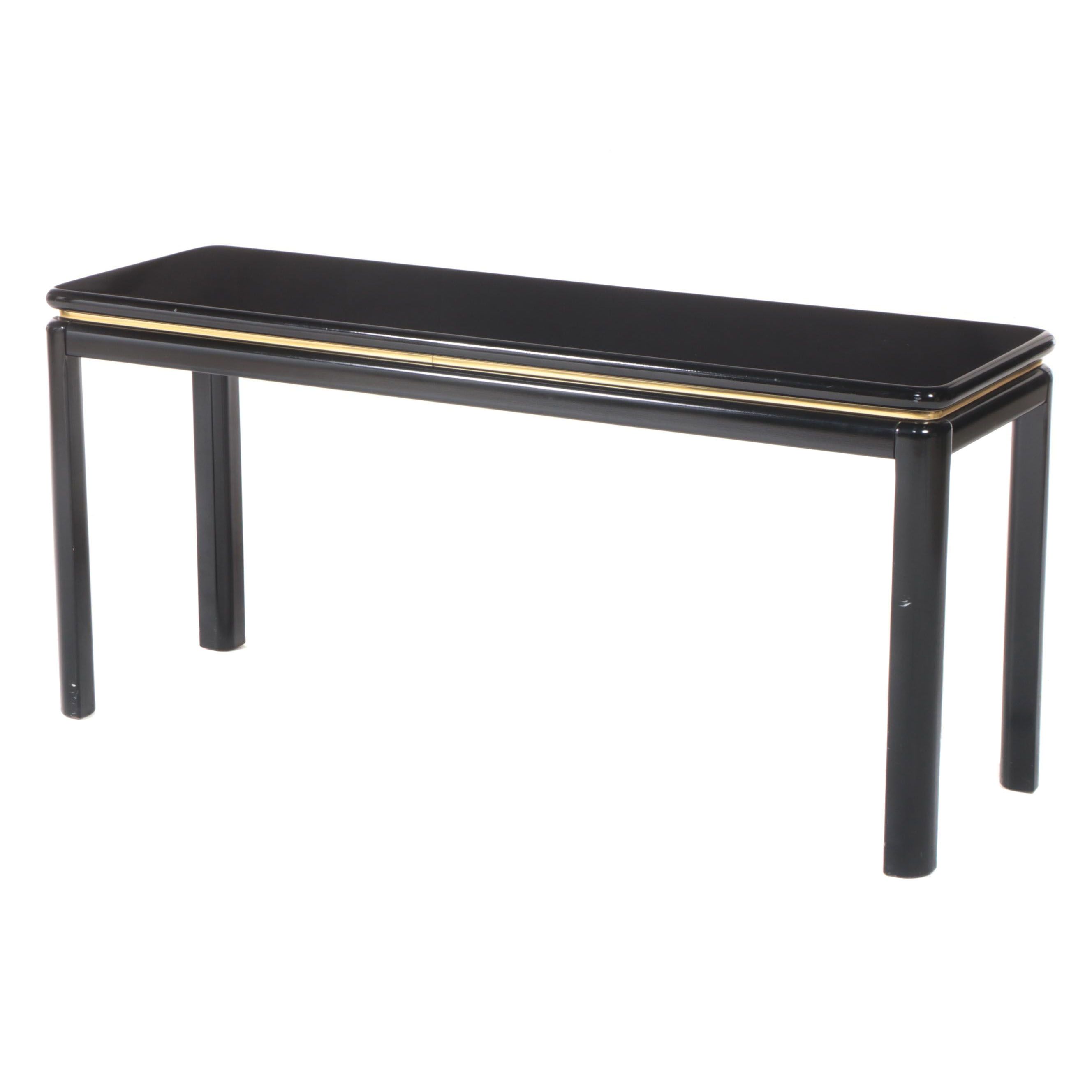 Post Modernist Black-Lacquered Console Table, Late 20th Century | EBTH