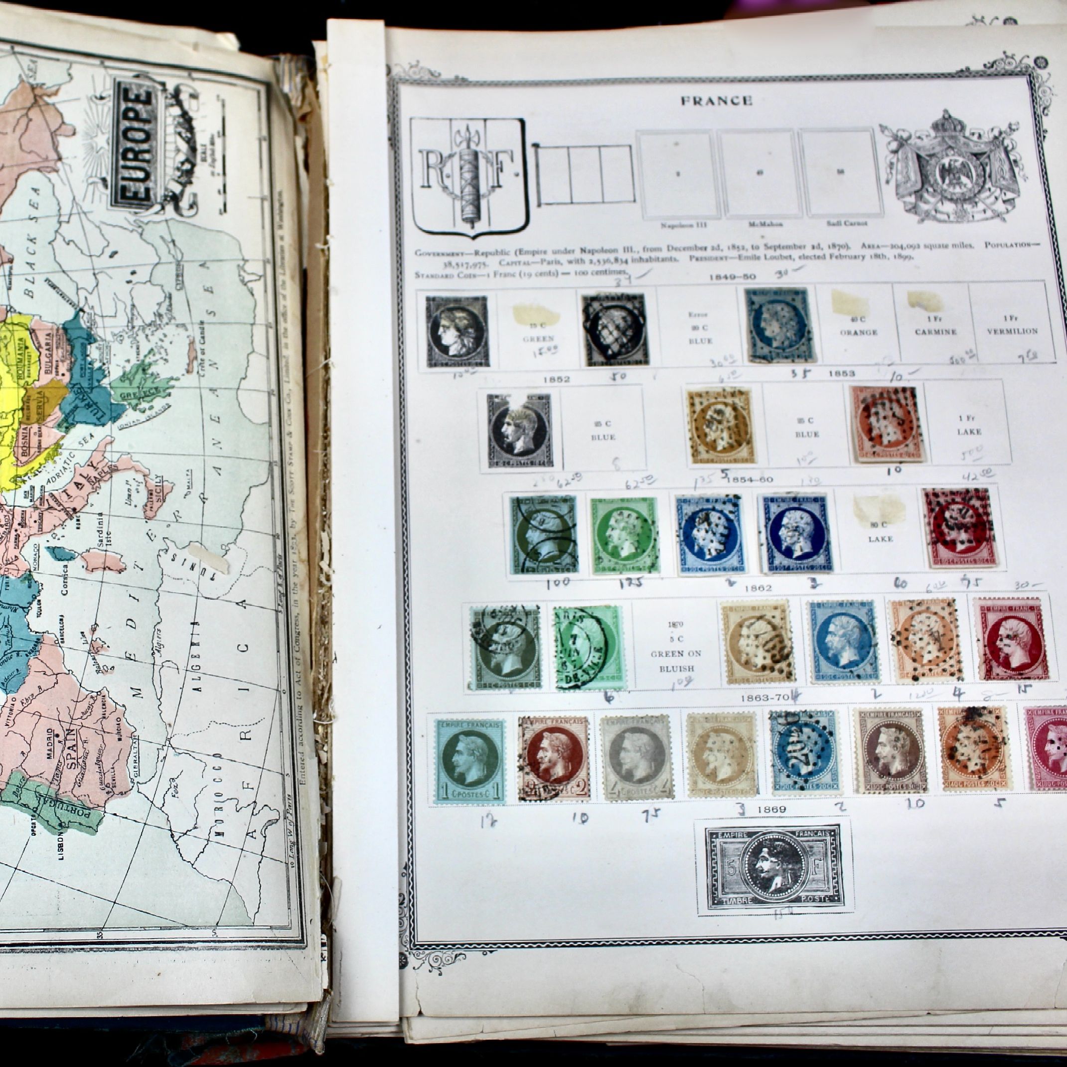 Very Early 19th Century Partial Postage Stamp Album | EBTH