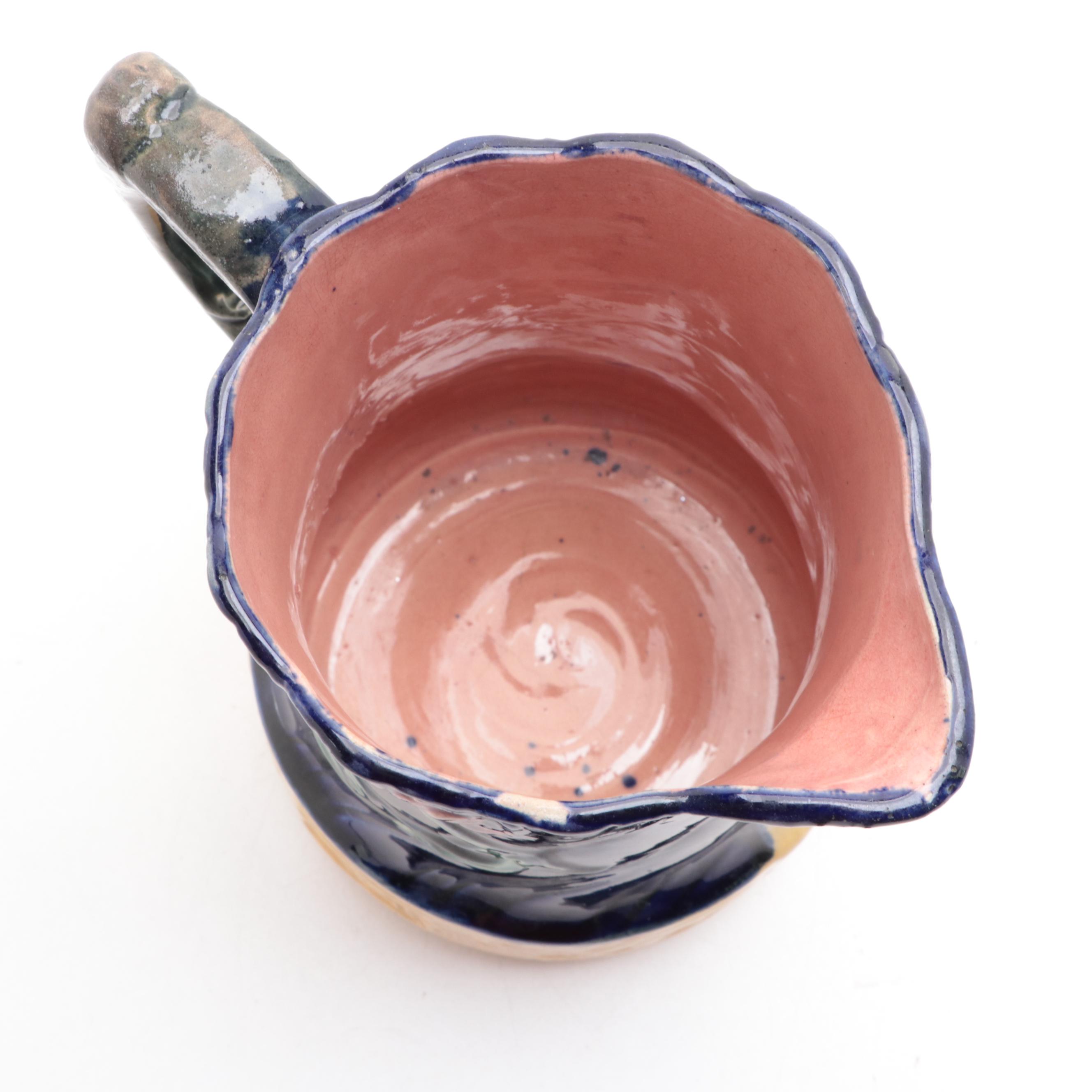 English Style Majolica Stoneware Pitcher | EBTH