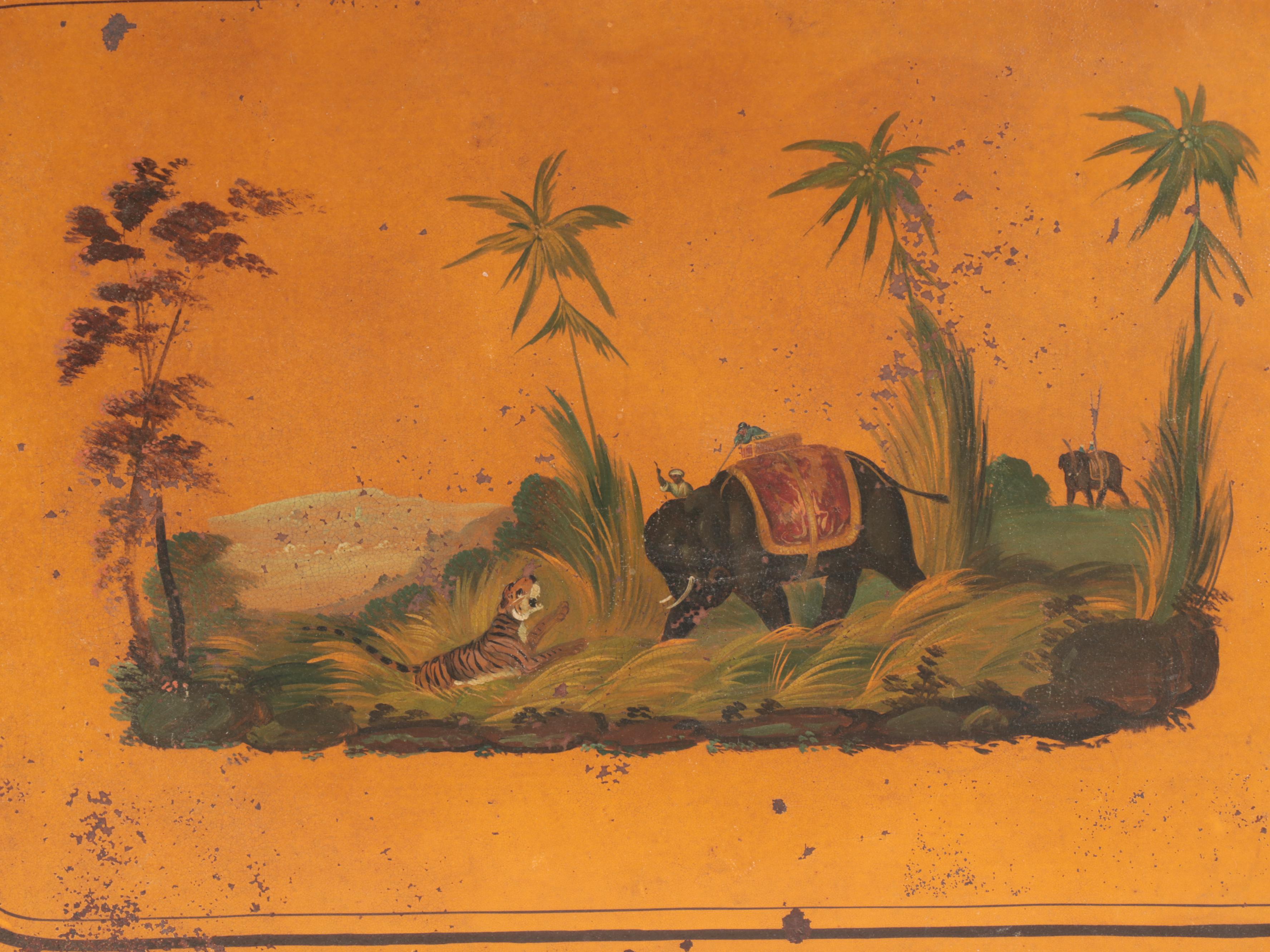 English Orientalist Toleware Tray, 19th Century | EBTH