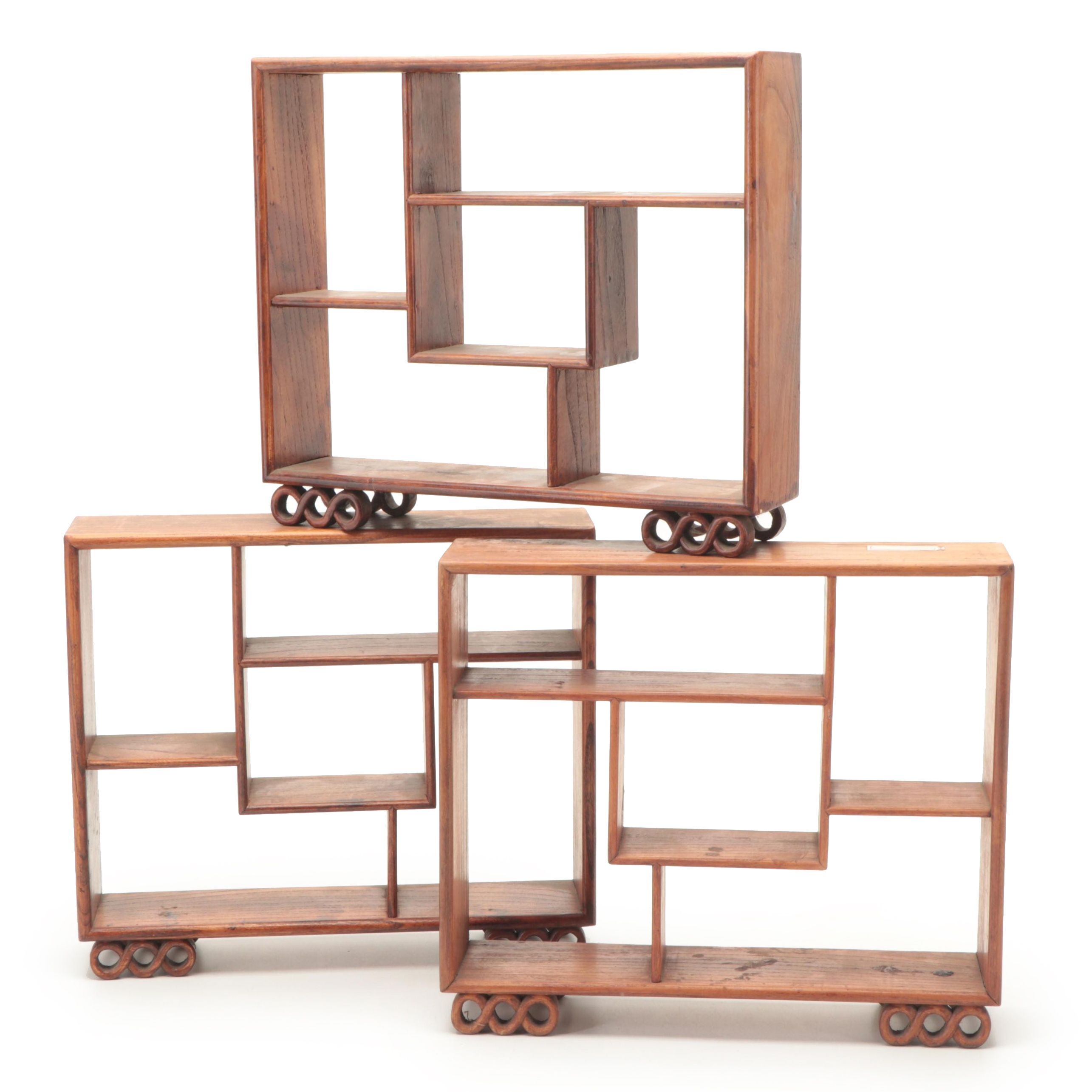 Southeast Asian Teak Wood Display Shelves | Everything But The House