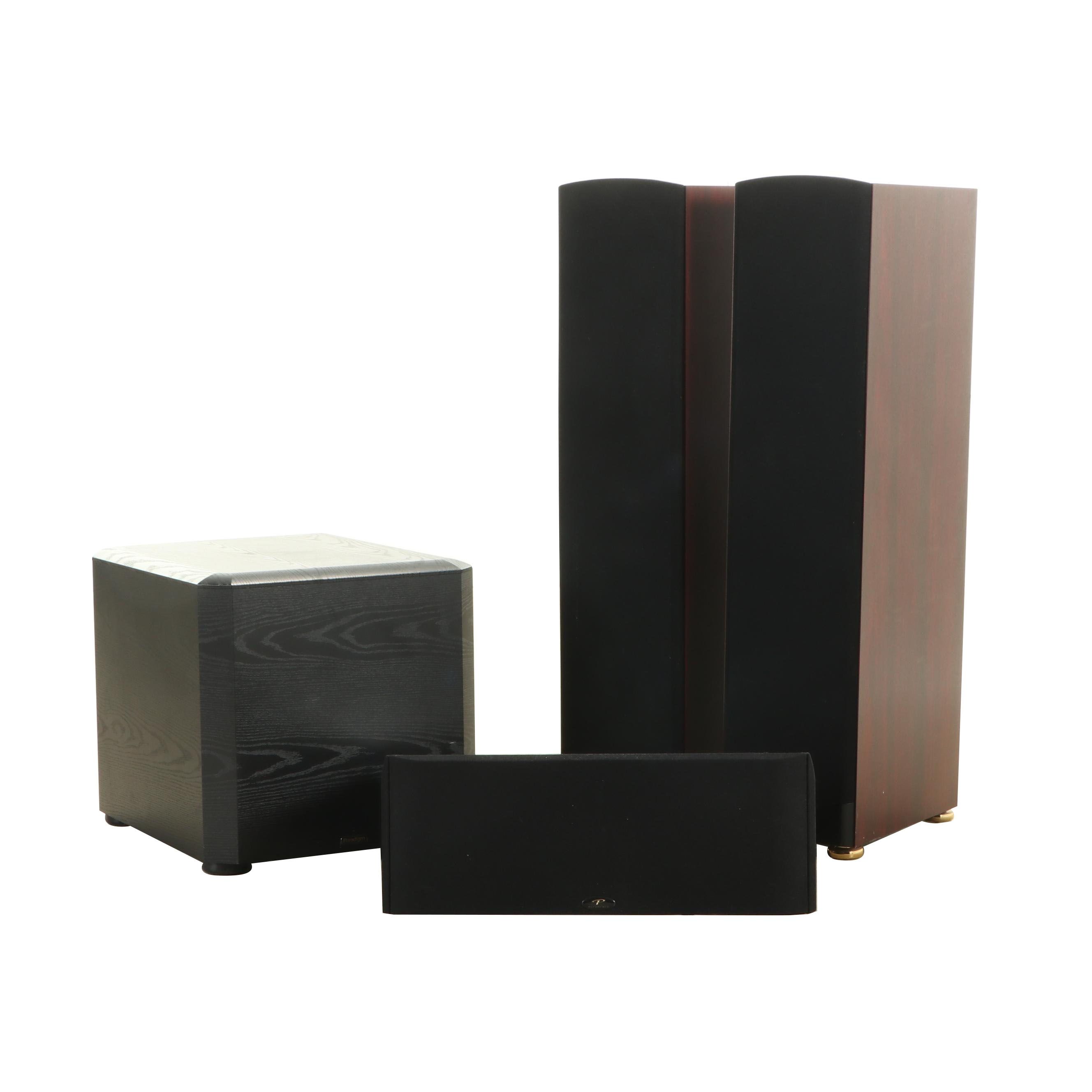 Paradigm Reference Series Rosewood Speakers With Center Channel, PS ...