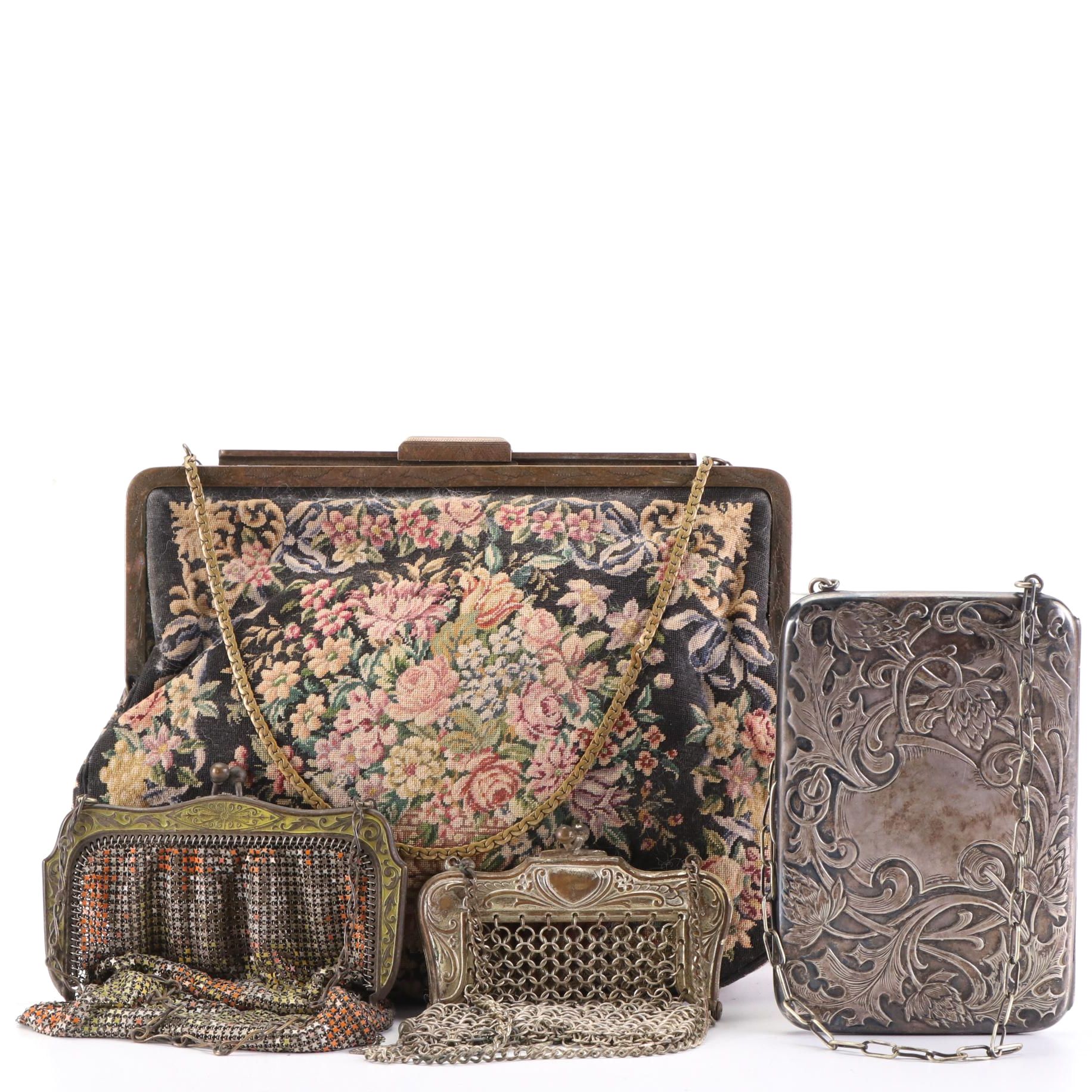 Whiting & Davis and Other Needlepoint and Metal Mesh Purses with ...