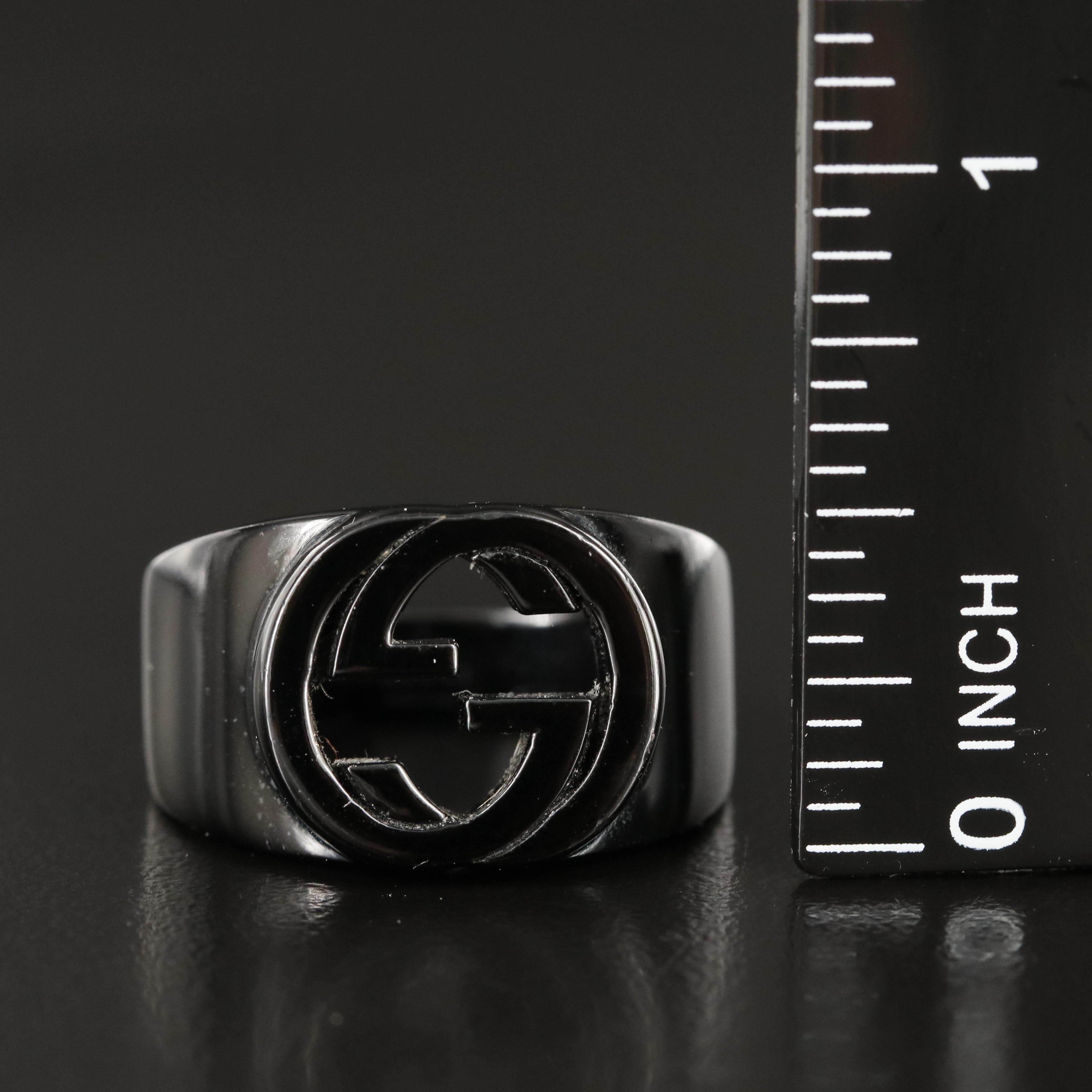 Gucci Sterling Interlocking G Signet Ring | EBTH