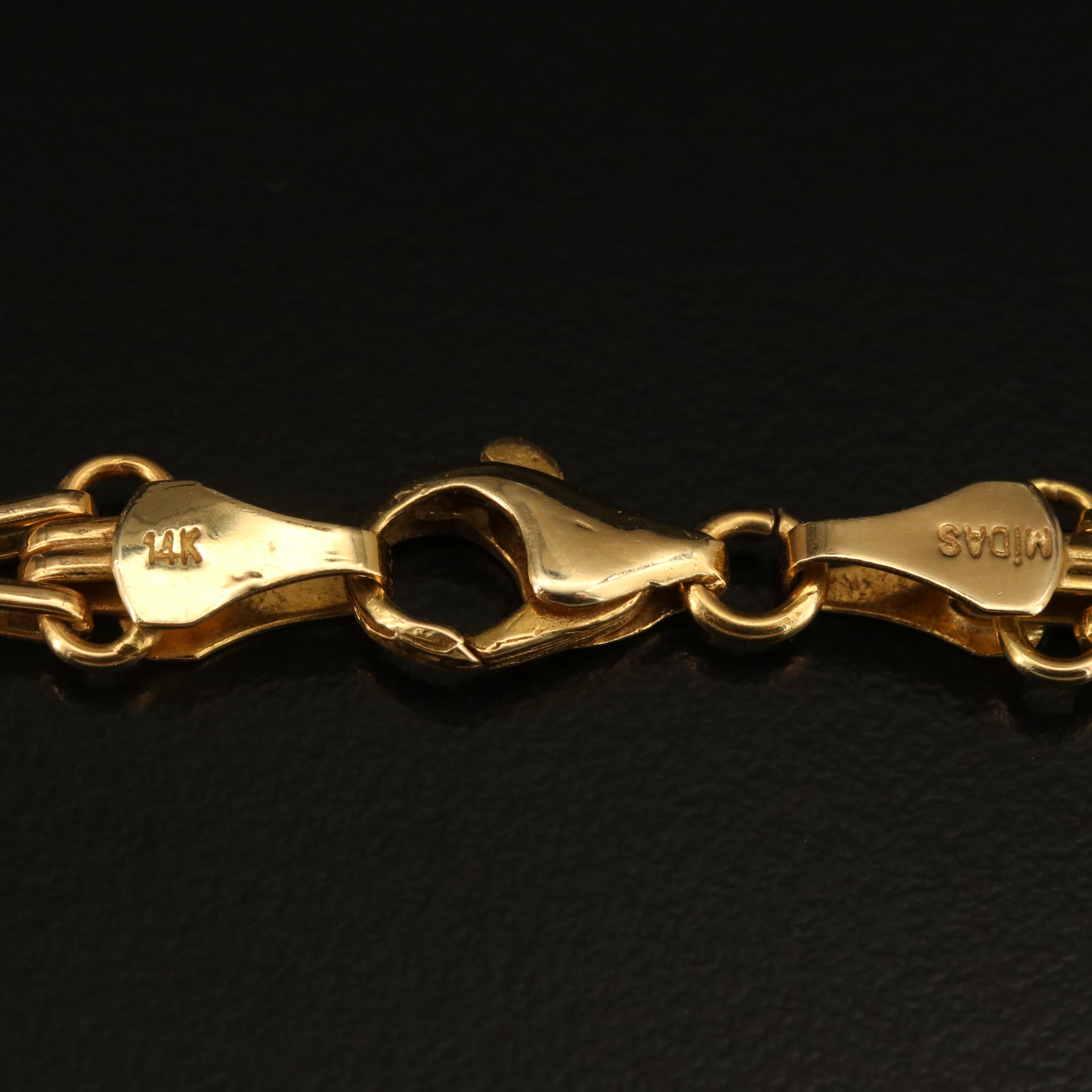 14K Midas Fancy Link Chain | EBTH
