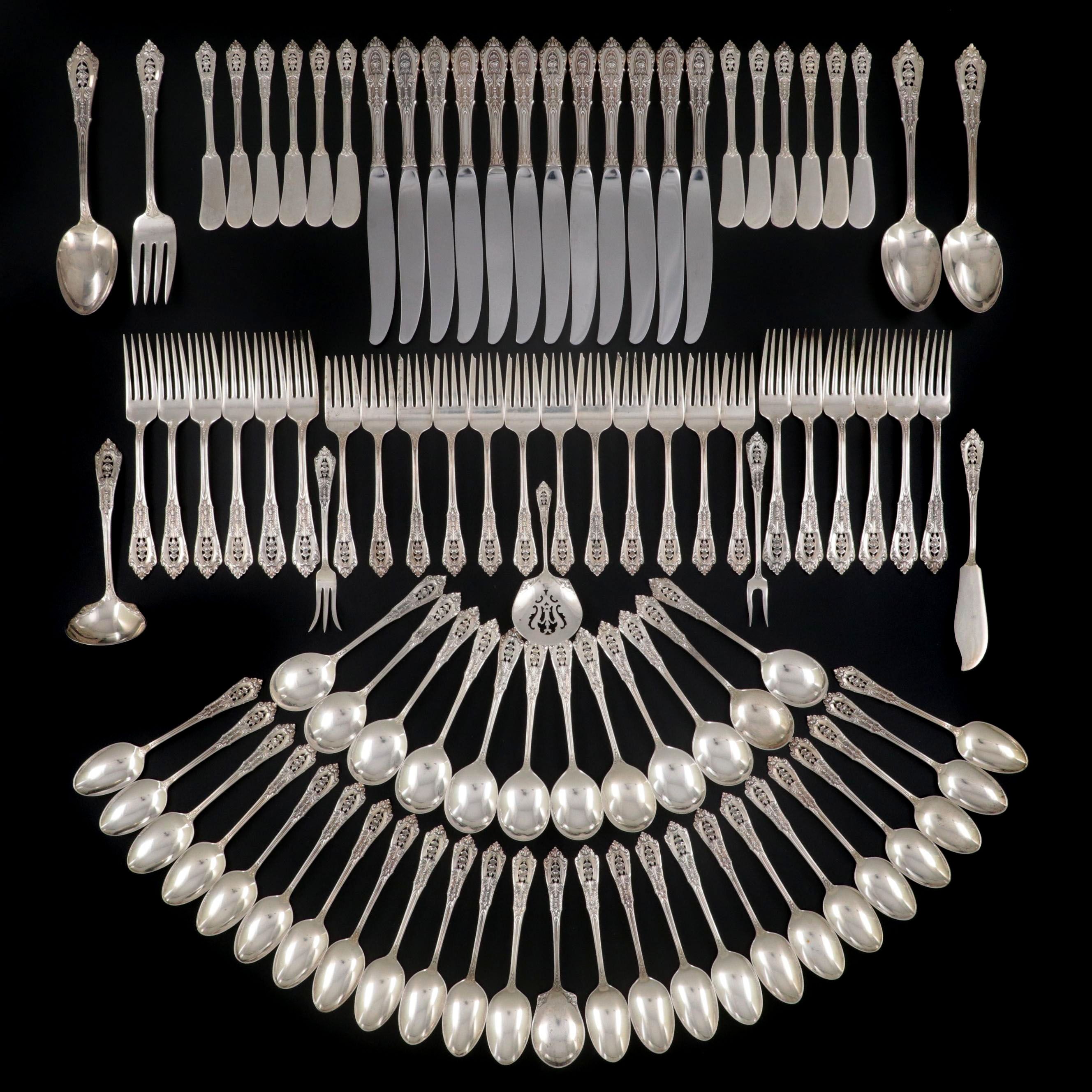 Wallace "Rose Point" Sterling Silver Flatware and Serving Utensils | EBTH