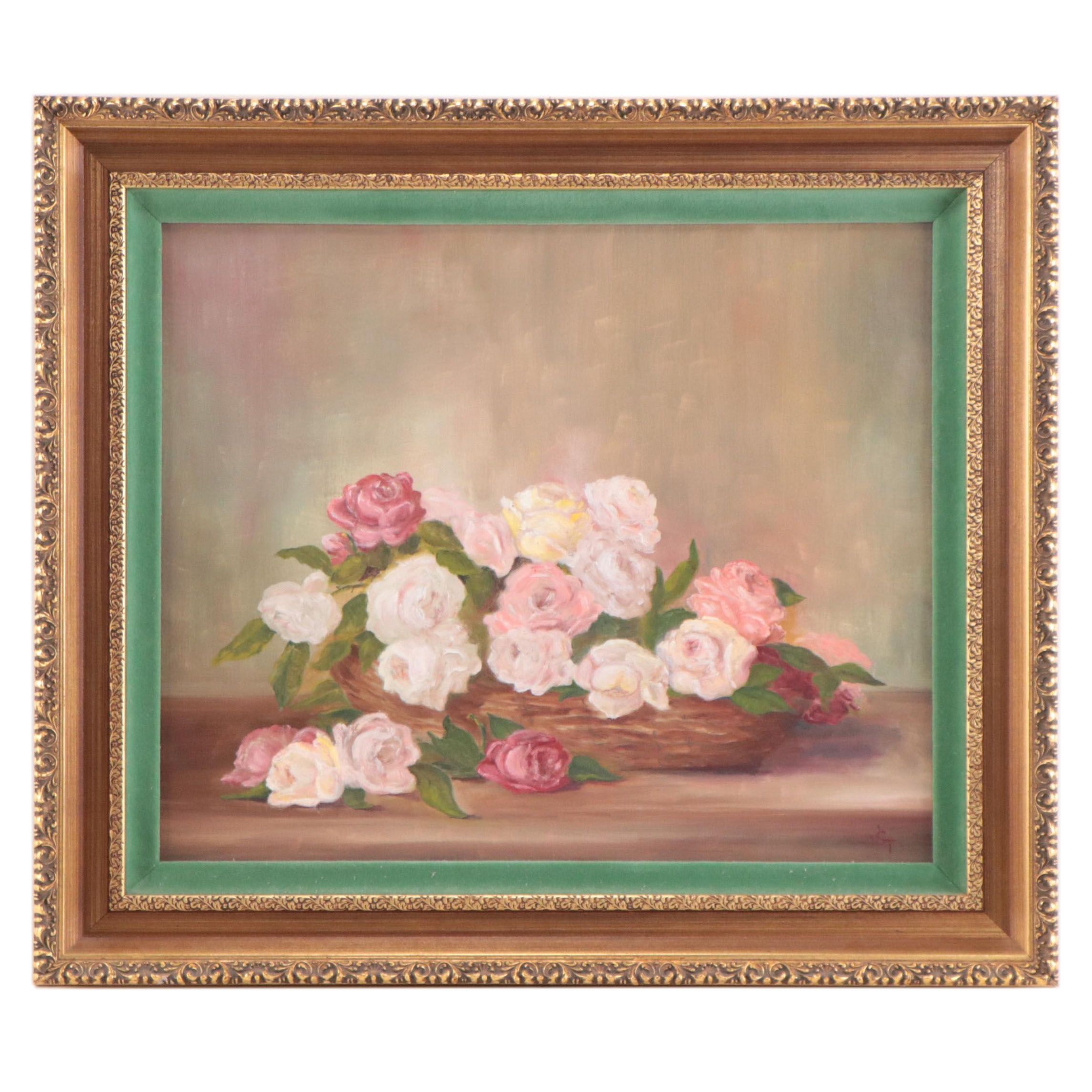 Josephine Terranella Oil Painting of Floral Still Life | EBTH