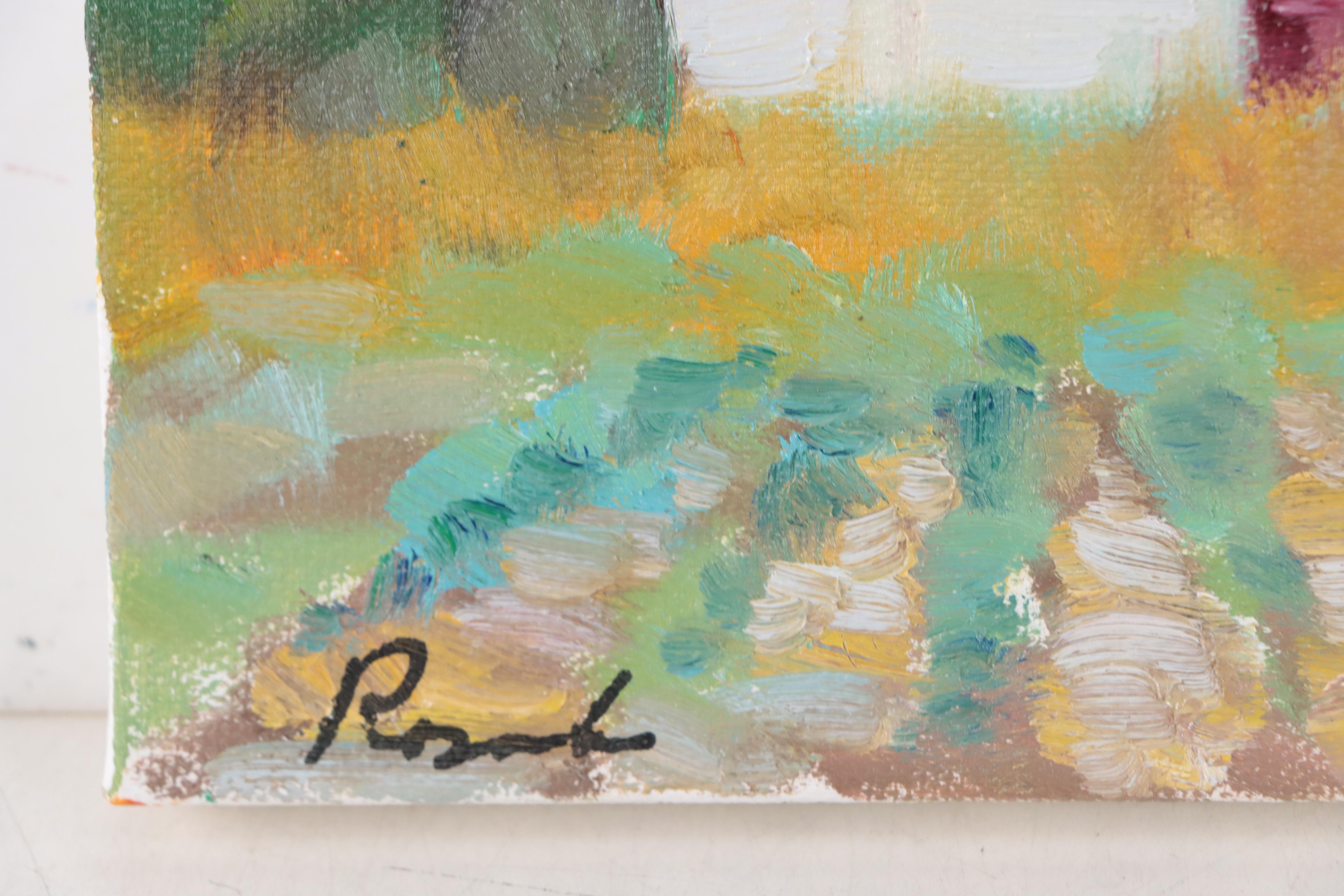 Sally Rosenbaum Impressionist Style Oil Painting of Barn, 21st Century ...