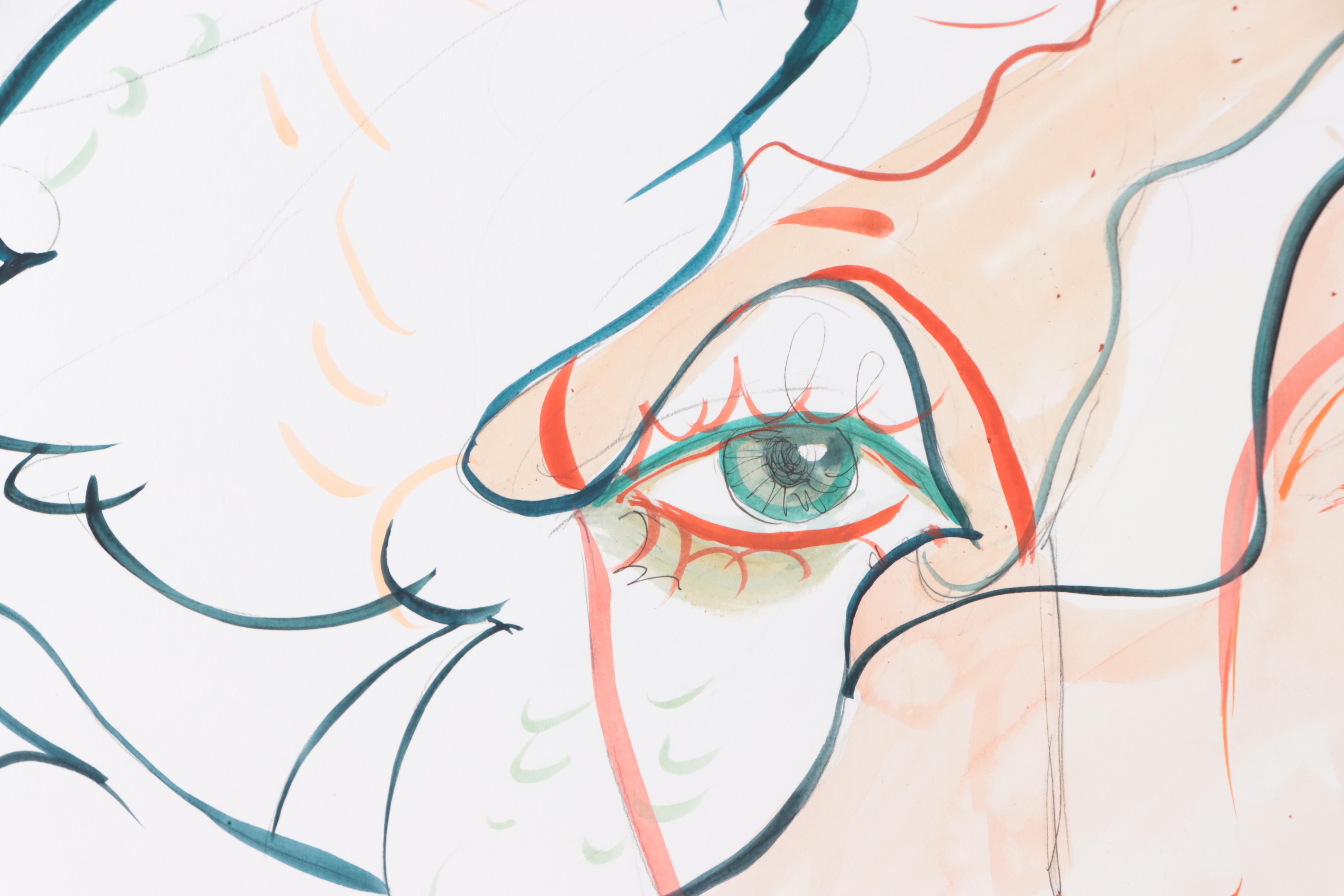 Dan Sabau Watercolor and Gouache Painting "Bird's Eye View," 2023 | EBTH