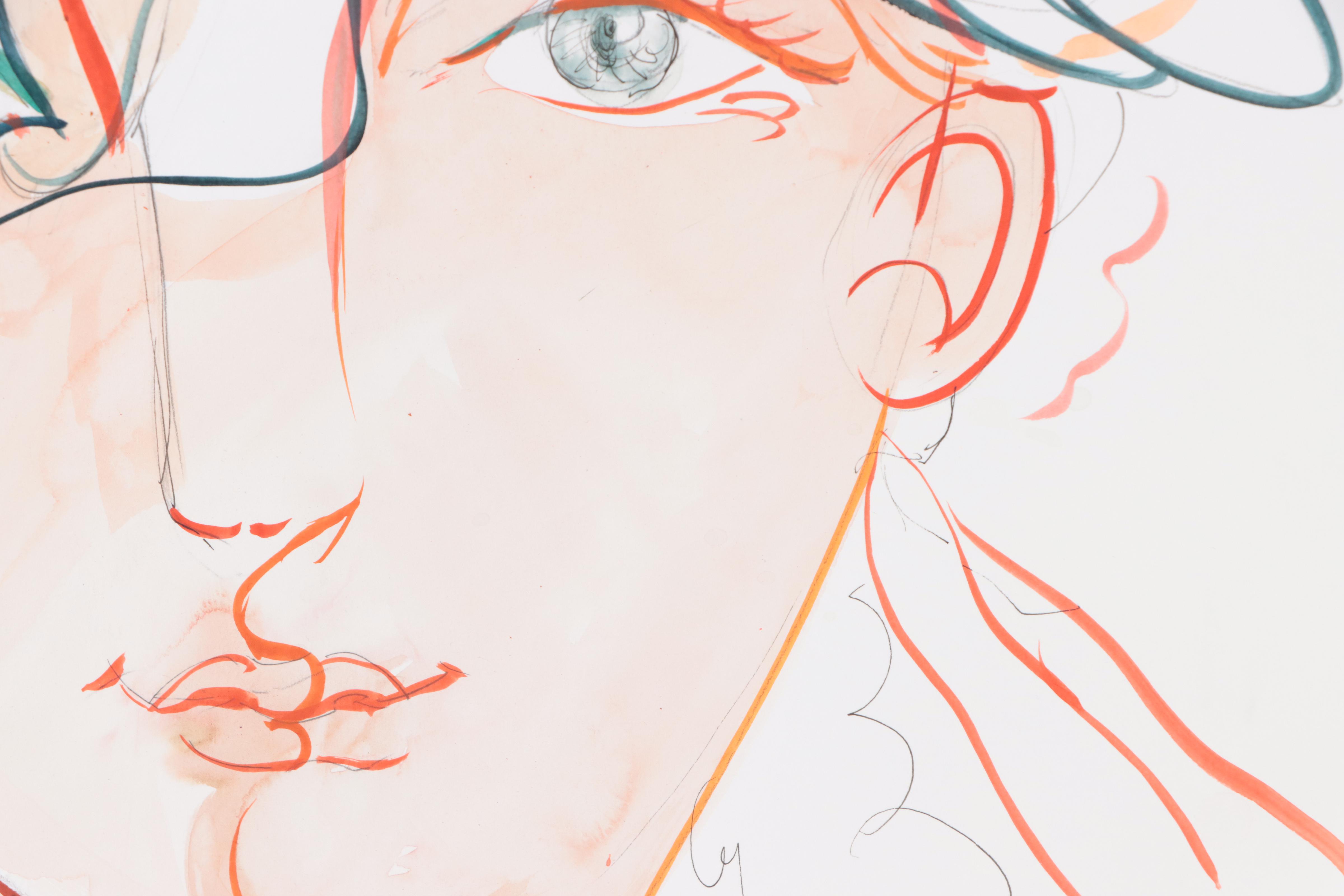 Dan Sabau Watercolor and Gouache Painting "Bird's Eye View," 2023 | EBTH