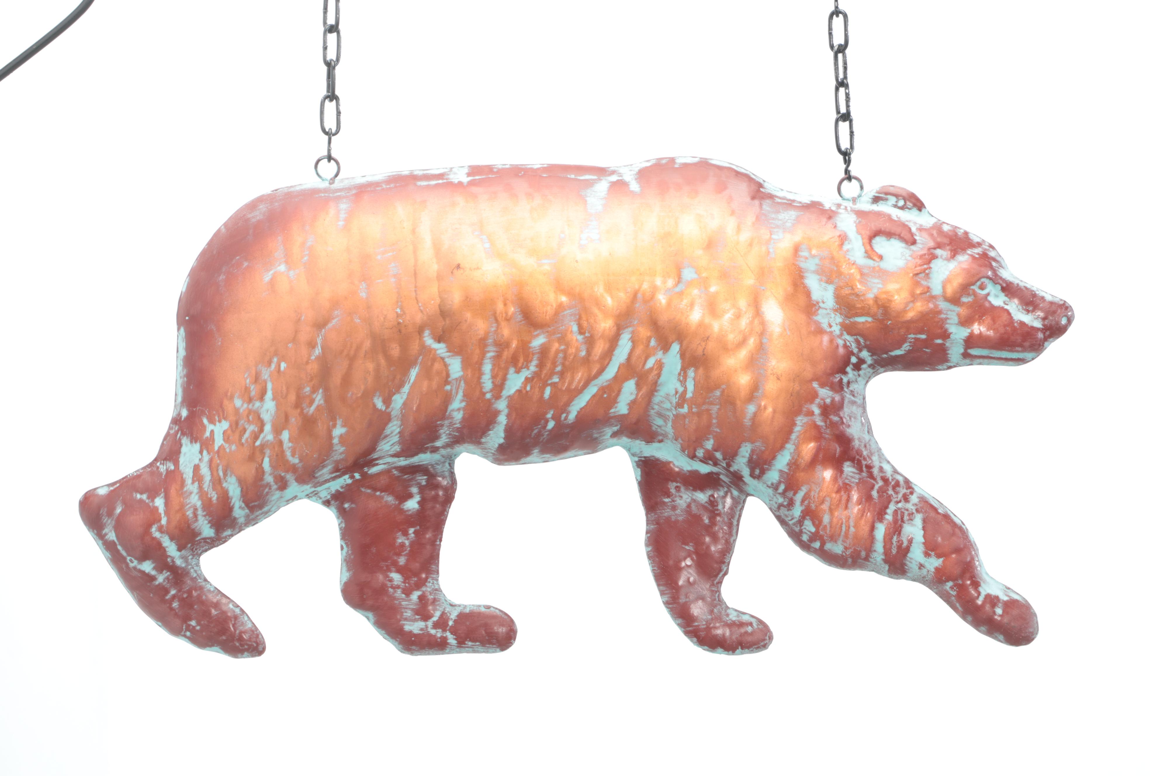 Verdigris Copper Bear Wall Sign | Everything But The House