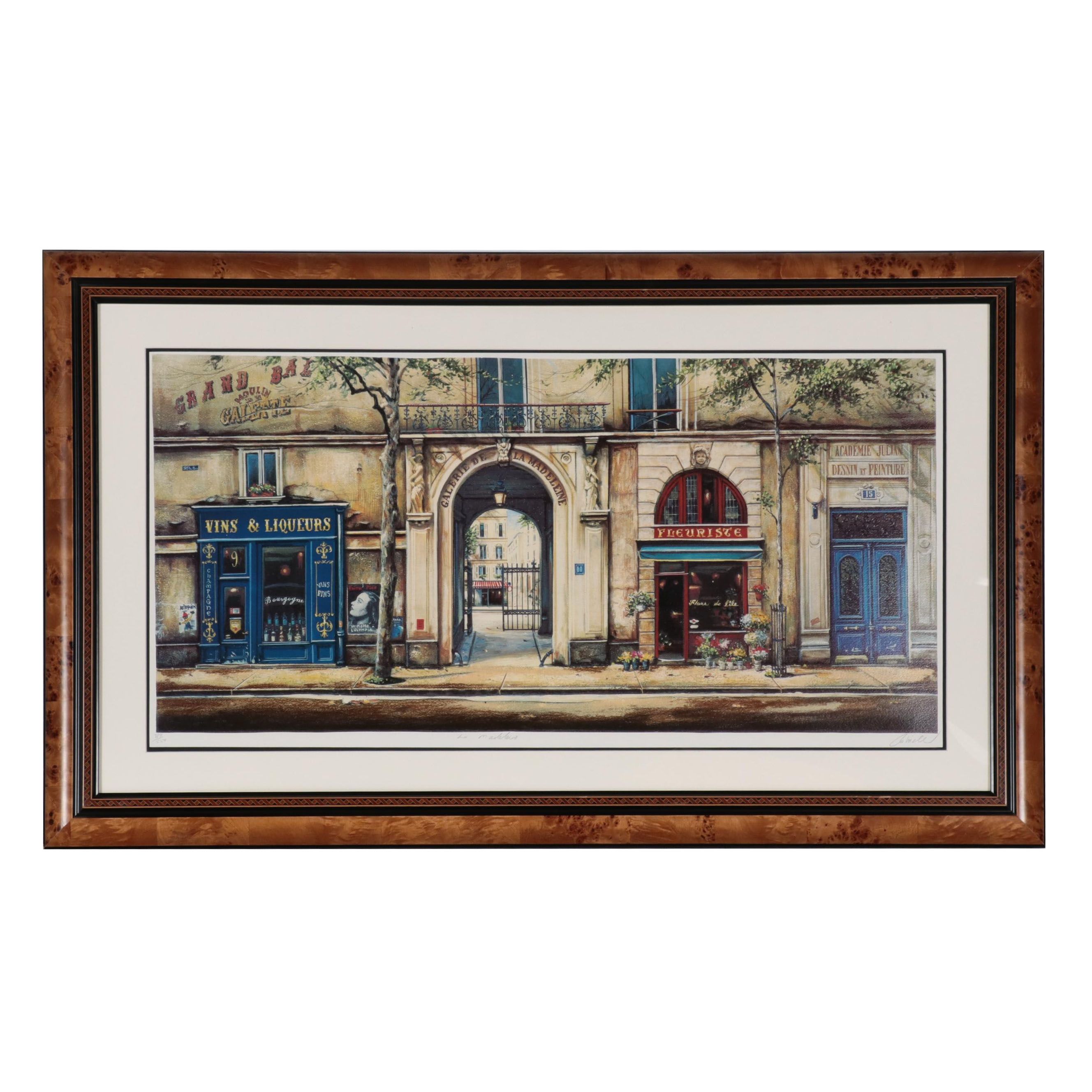 Louis Robichaud Giclée of Paris Street Scene "La Madeleine" | EBTH