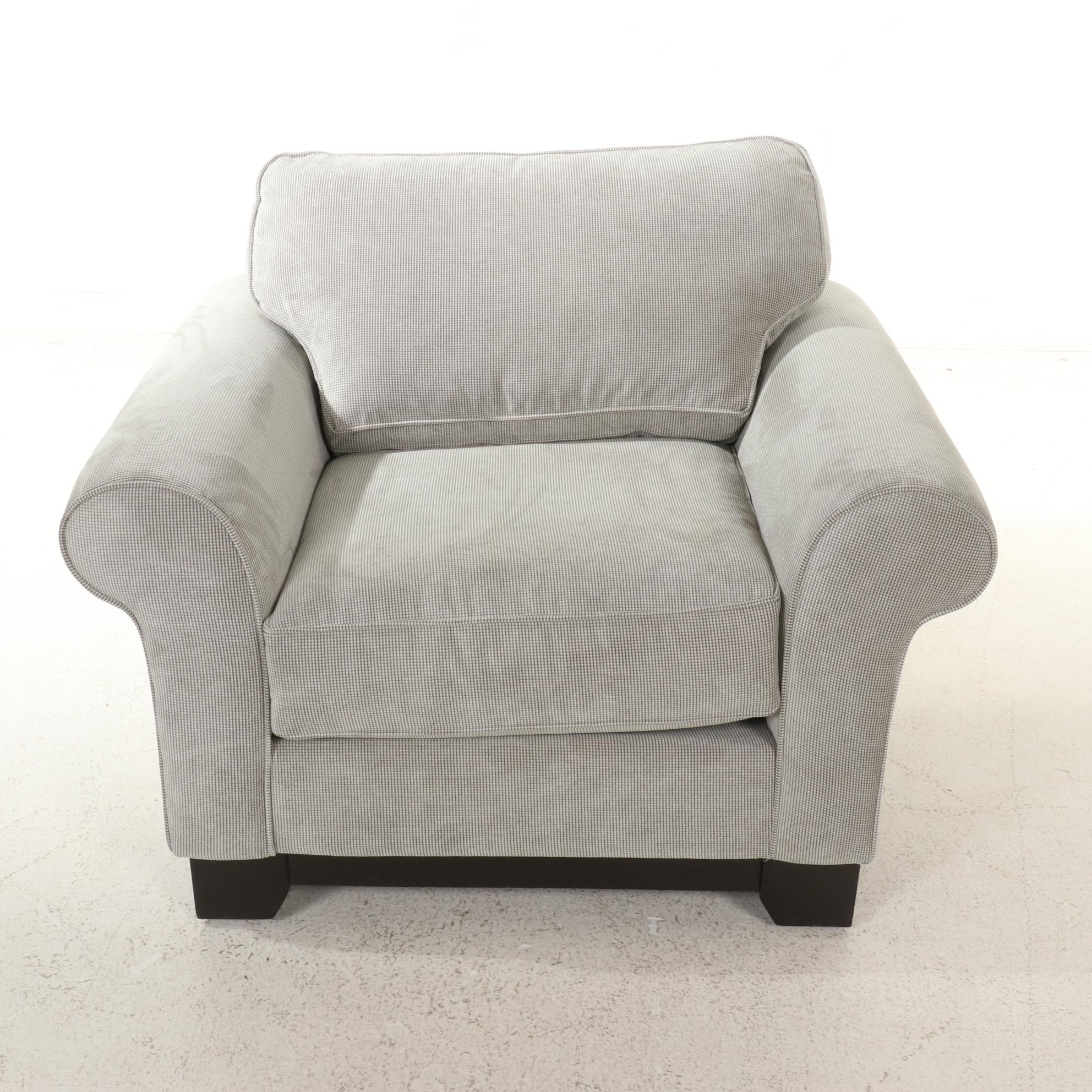 Jonathan Louis Upholstered Rolled Arm Lounge Chair | EBTH