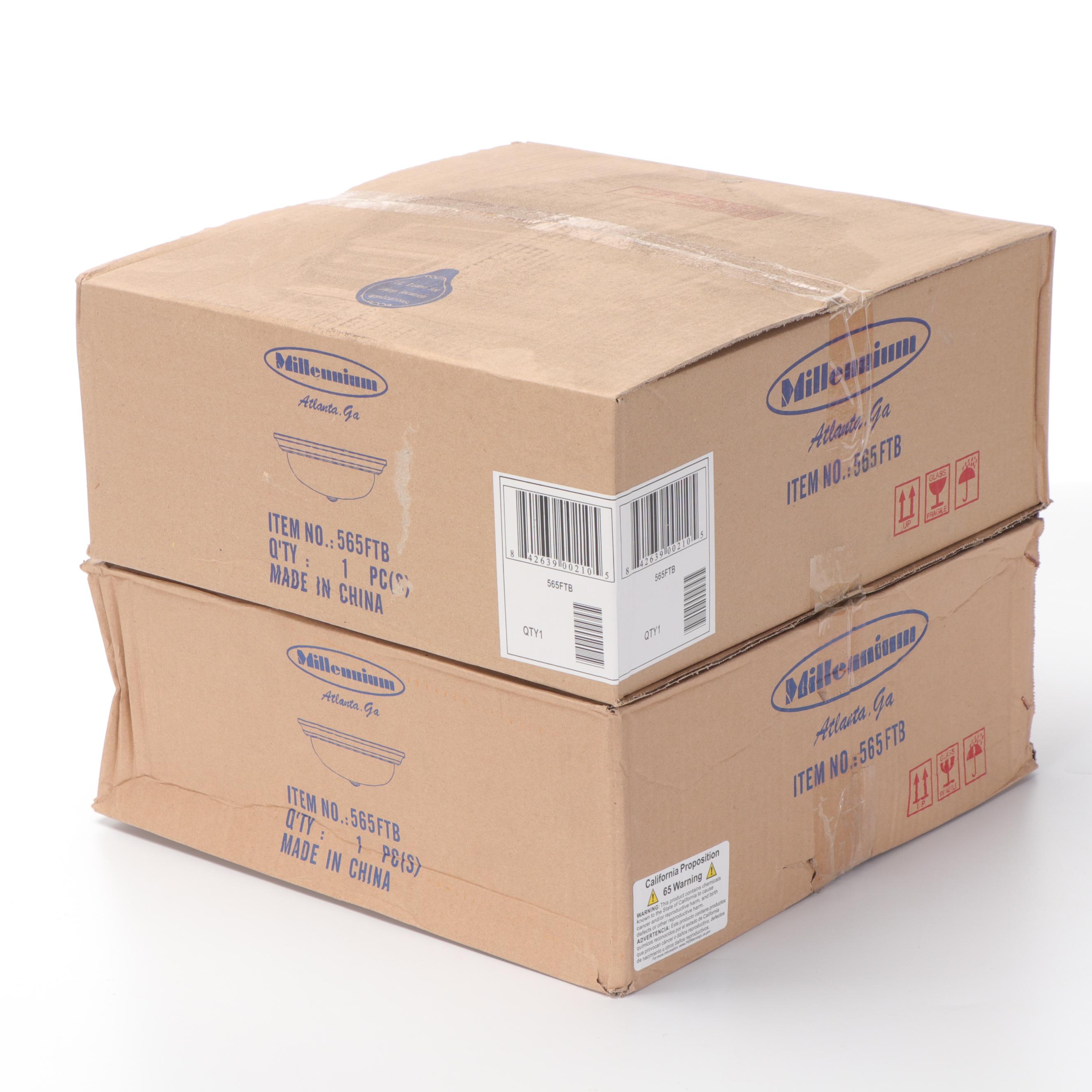 Millennium Lighting 15" Flush Mount Ceiling Lights in Matte Black ...