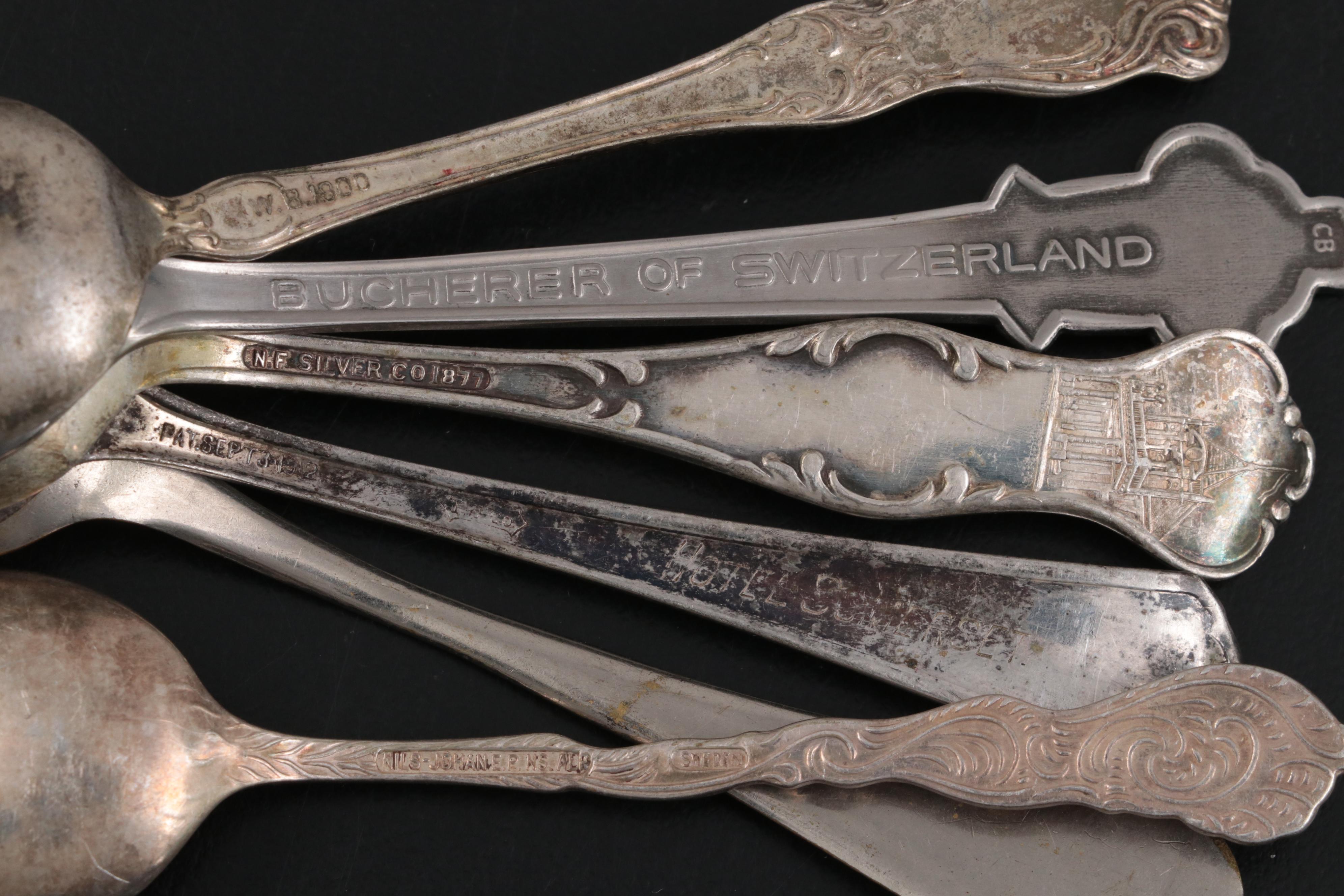 Sterling Silver, Coin and 800 Silver Souvenir Spoons and Others | EBTH