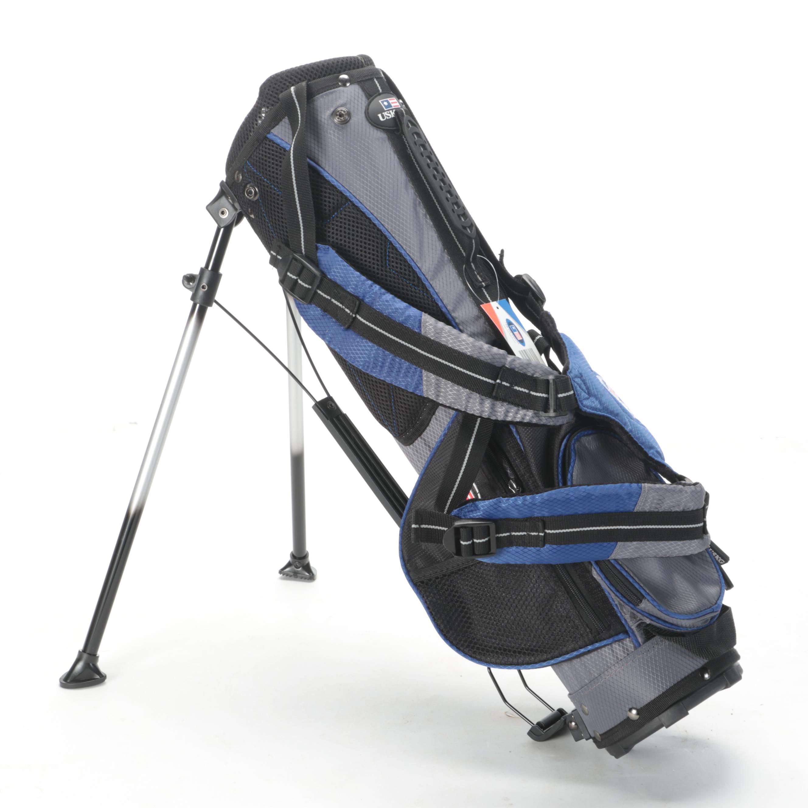 US Kids Golf Nylon Golf Bag With Clubs | EBTH