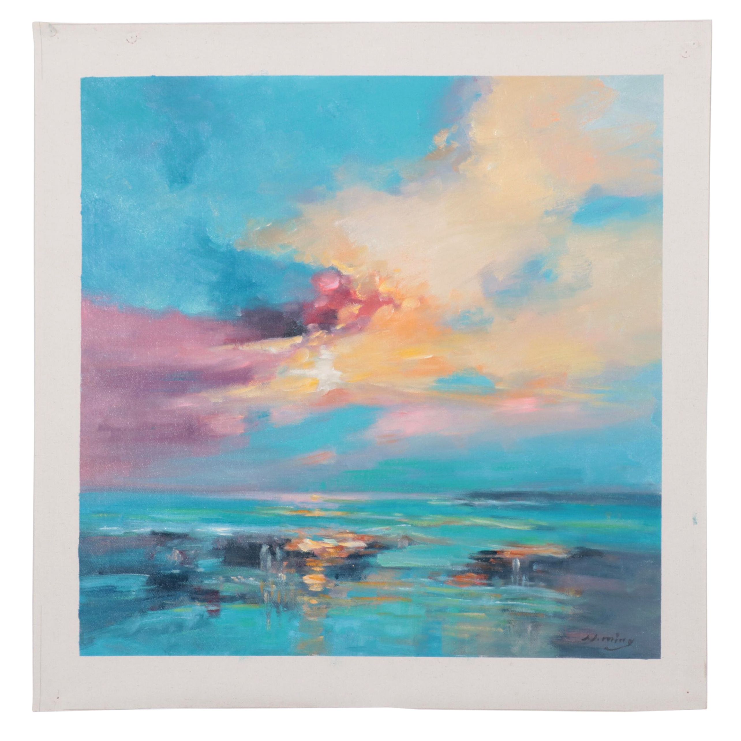 Oil Painting After Kasia Bruniany "Before Nightfall" | EBTH