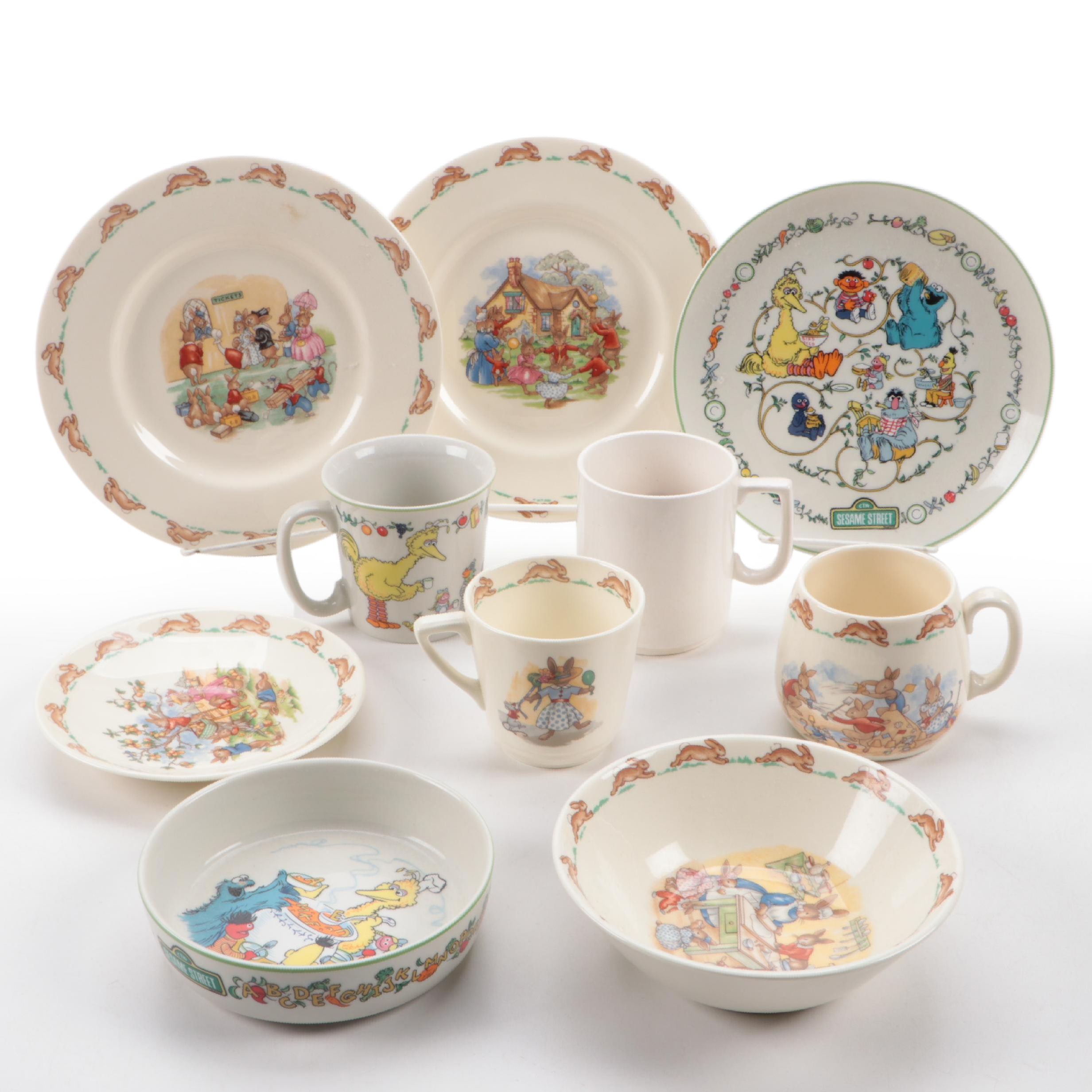 Royal Doulton Peter Rabbit with Sesame Street Child's China Sets | EBTH